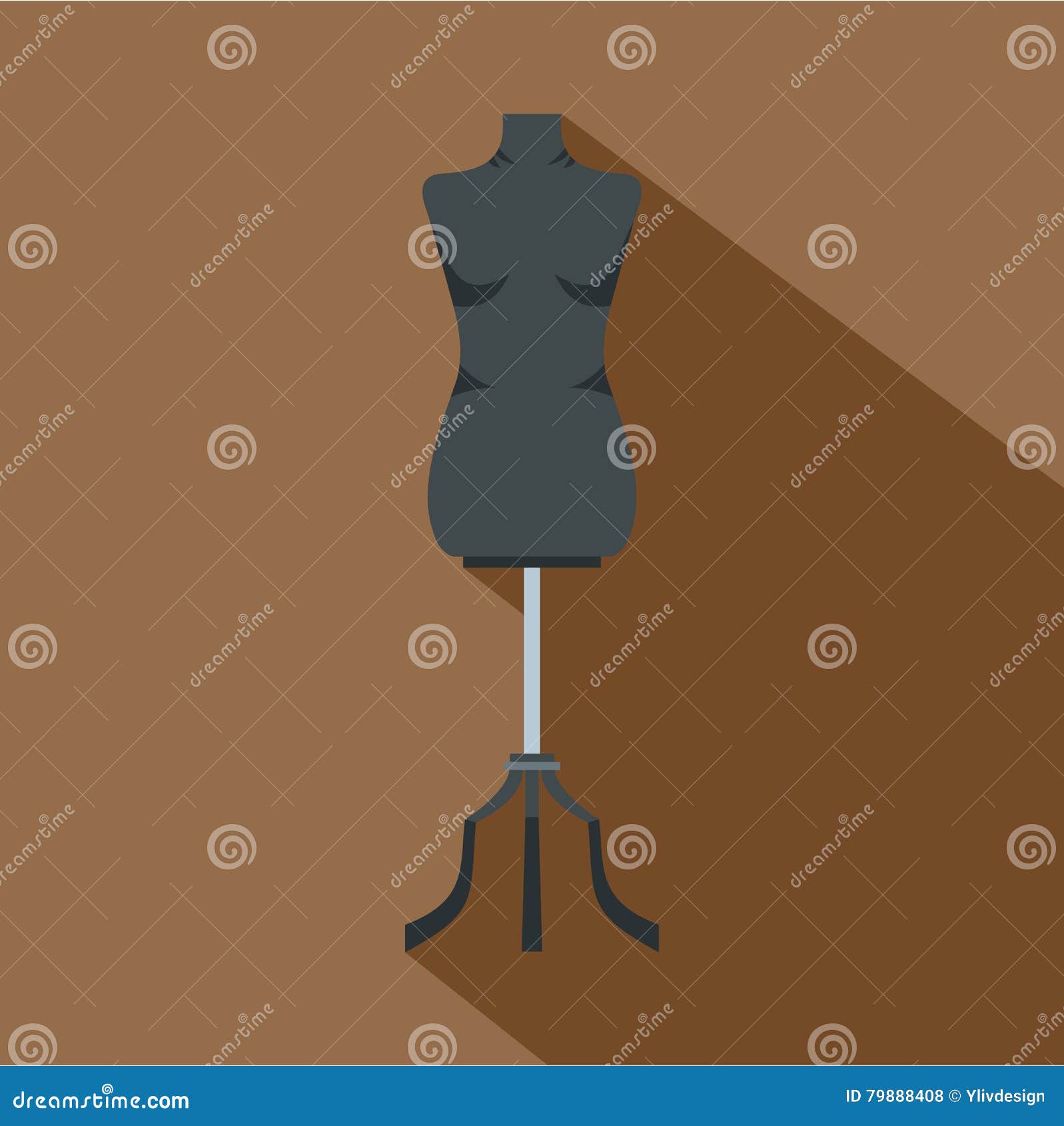 Sewing Mannequin Icon, Flat Style Stock Vector - Illustration of design ...
