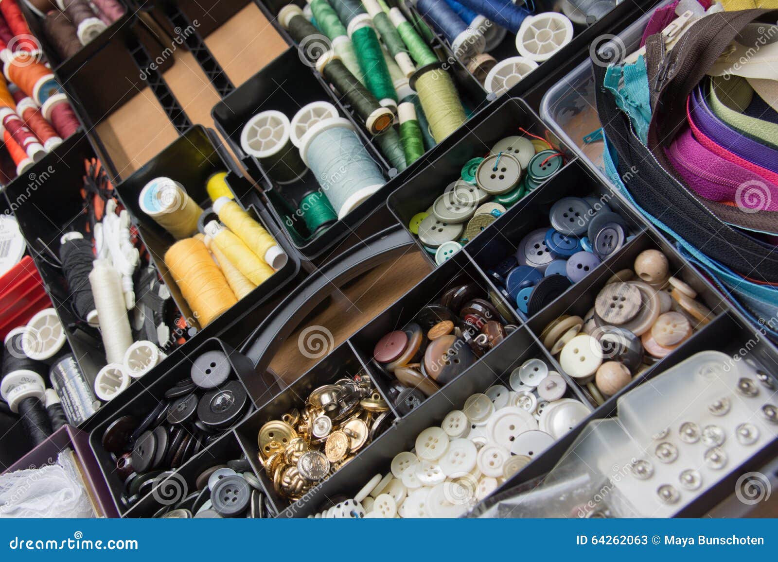 Sewing materials stock image. Image of crochet, haberdashery - 64262063