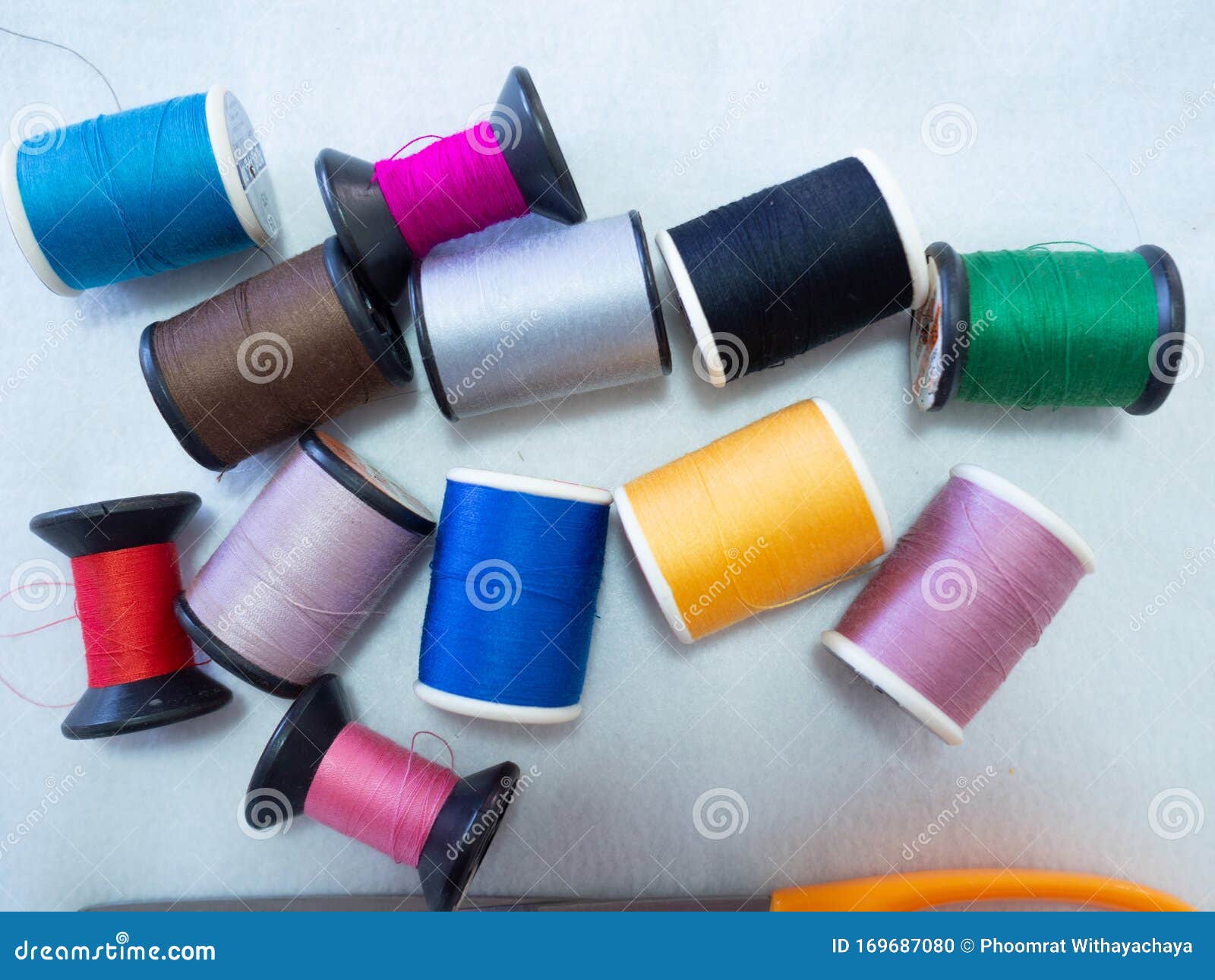 Sewing Materials Isolated on a White Background for Designer Stock ...