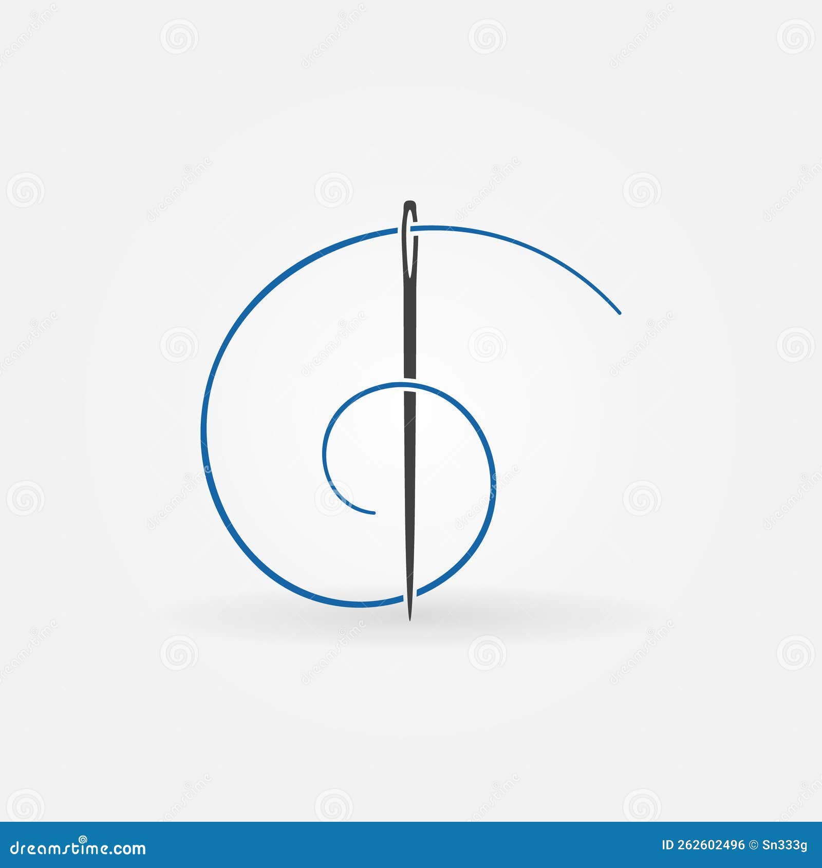Sewing Needle with Blue Thread Vector Icon. Handicraft Symbol Stock ...