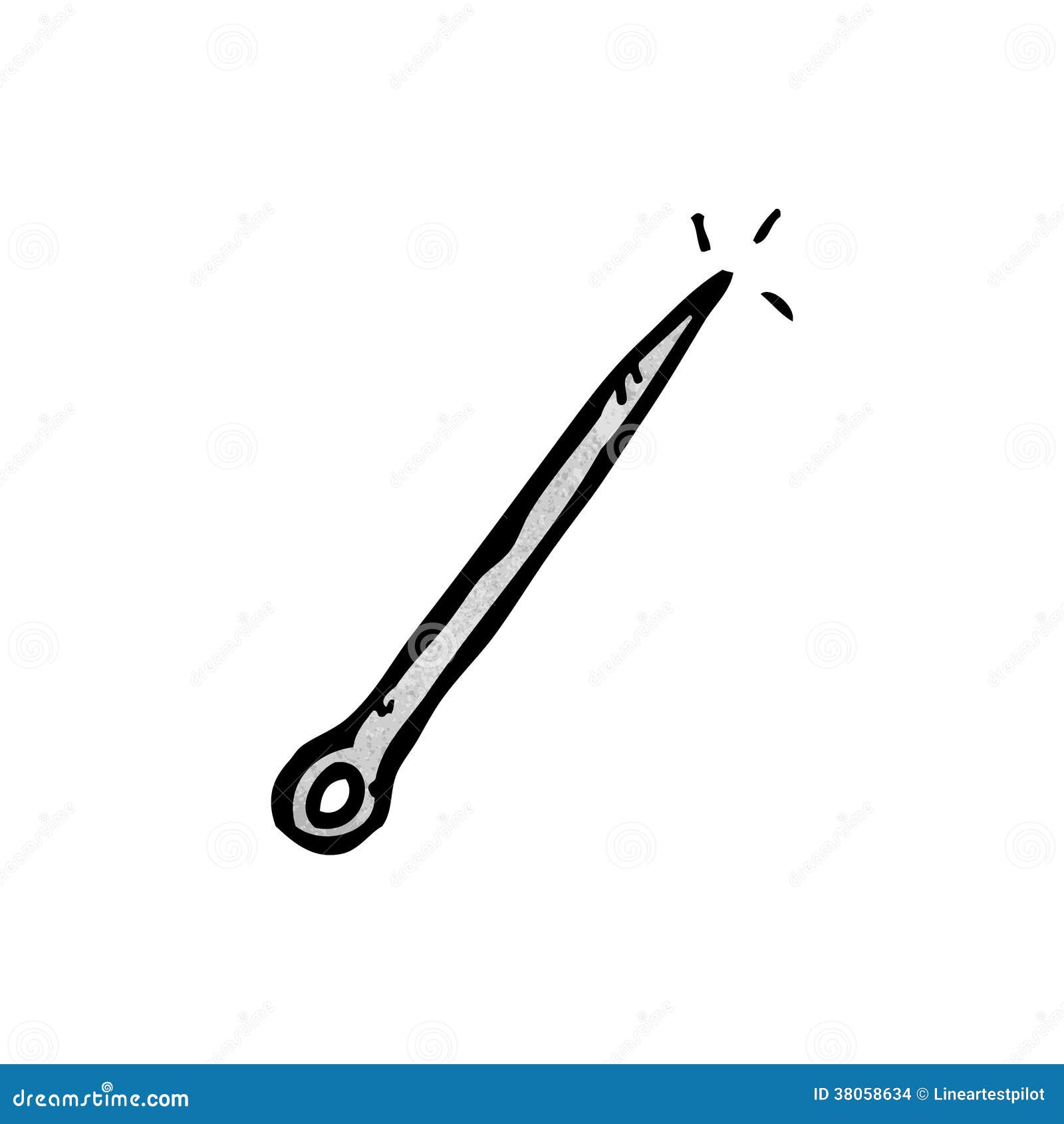 Sewing needle cartoon stock vector. Illustration of hand - 38058634