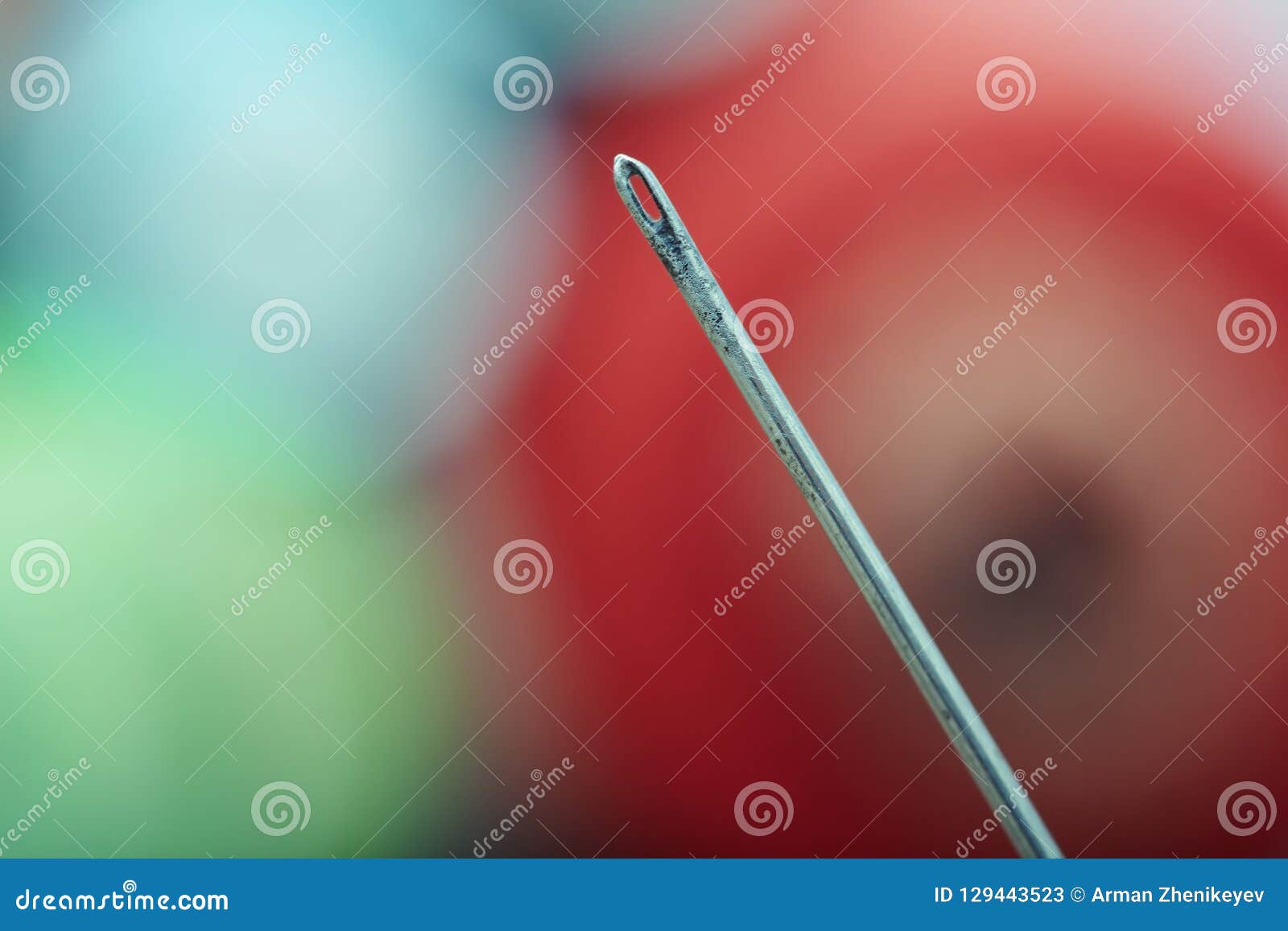 Sewing needle stock image. Image of repair, design, tailoring - 129443523