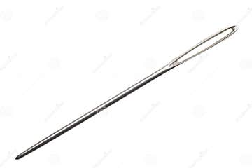 Sewing Needle Isolated on White Background Stock Image - Image of ...