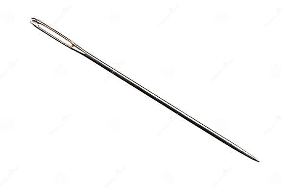 Sewing Needle Isolated on White Background Stock Image - Image of ...