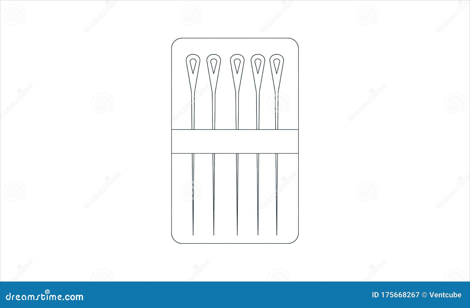 Sewing Needle, Needle for Sewing. Flat Style Vector Illustration. Stock ...