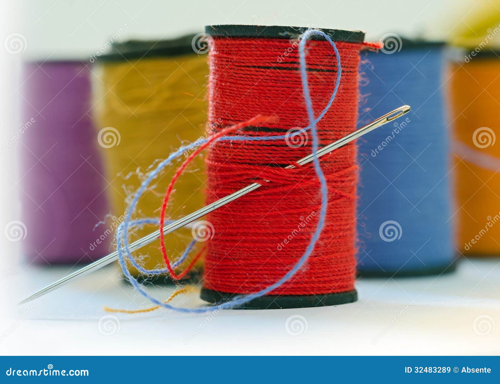 Sewing Needle stock image. Image of spool, thread, needle - 32483289