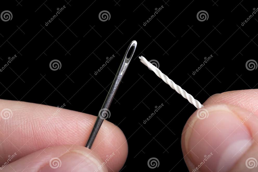 Sewing needle and thread stock photo. Image of female - 14105840