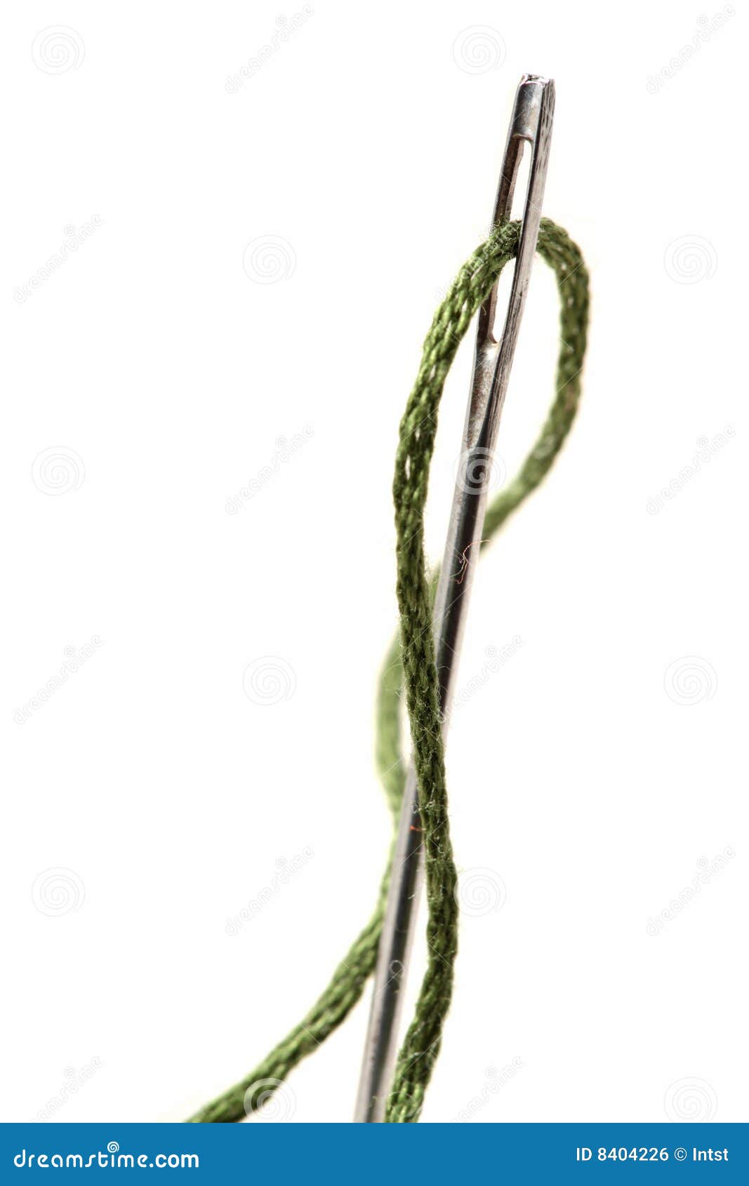 Sewing Needle With Black Thread, Isolated On White Background Royalty ...