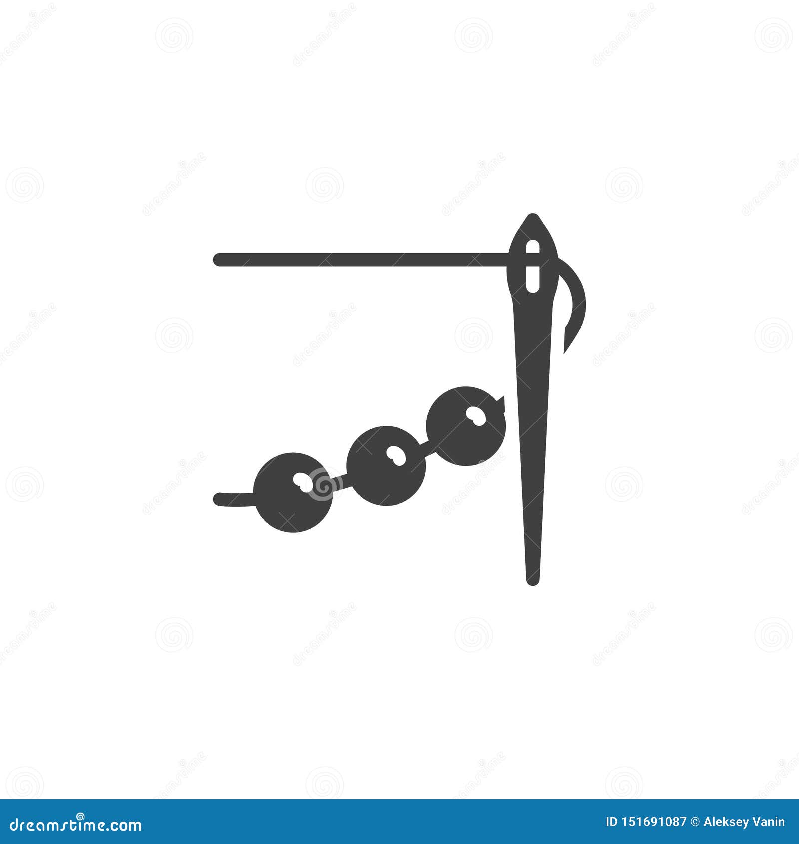 Bead Vector Icon In 6 Different Modern Styles. Black, Two Colored Bead ...