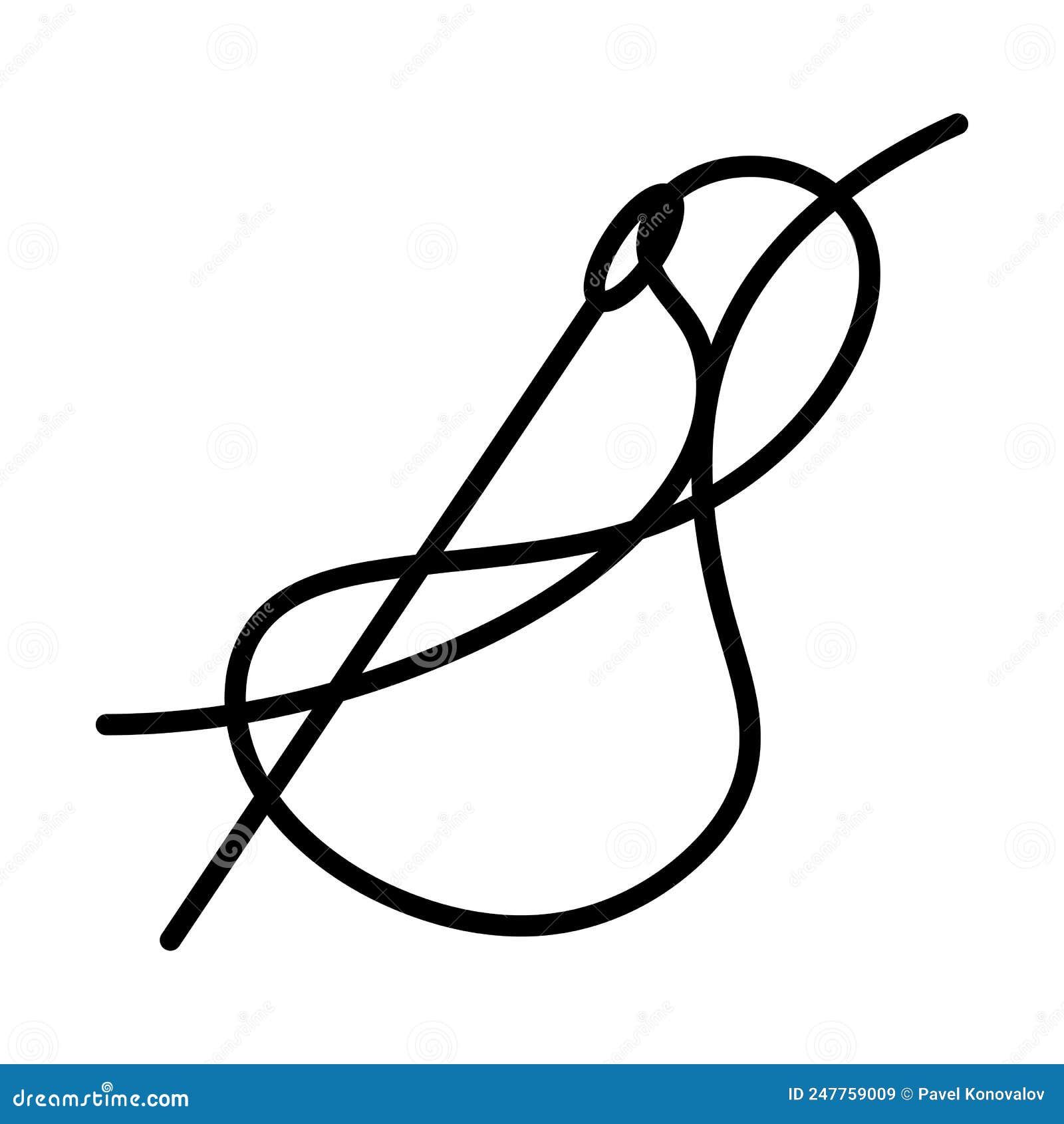 Sewing Needle with Thread Icon Stock Vector - Illustration of eyelet ...