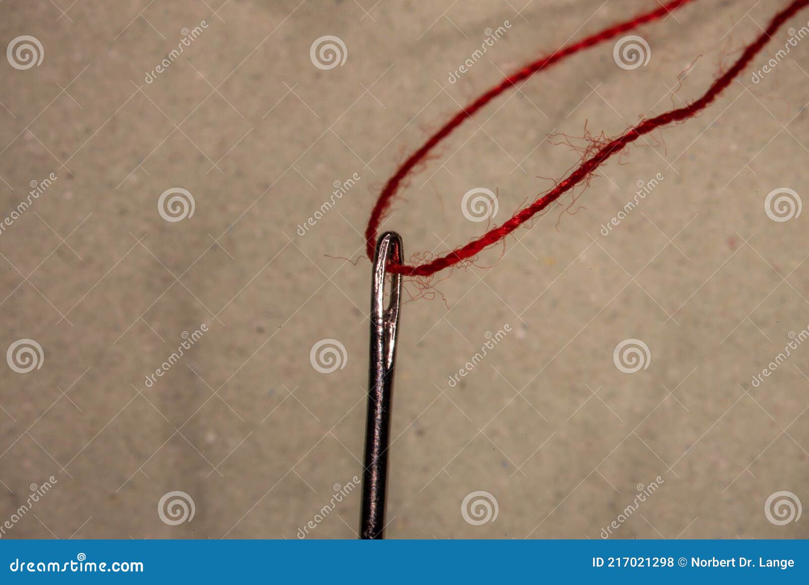 Sewing needle with thread stock photo. Image of magnification - 217021298