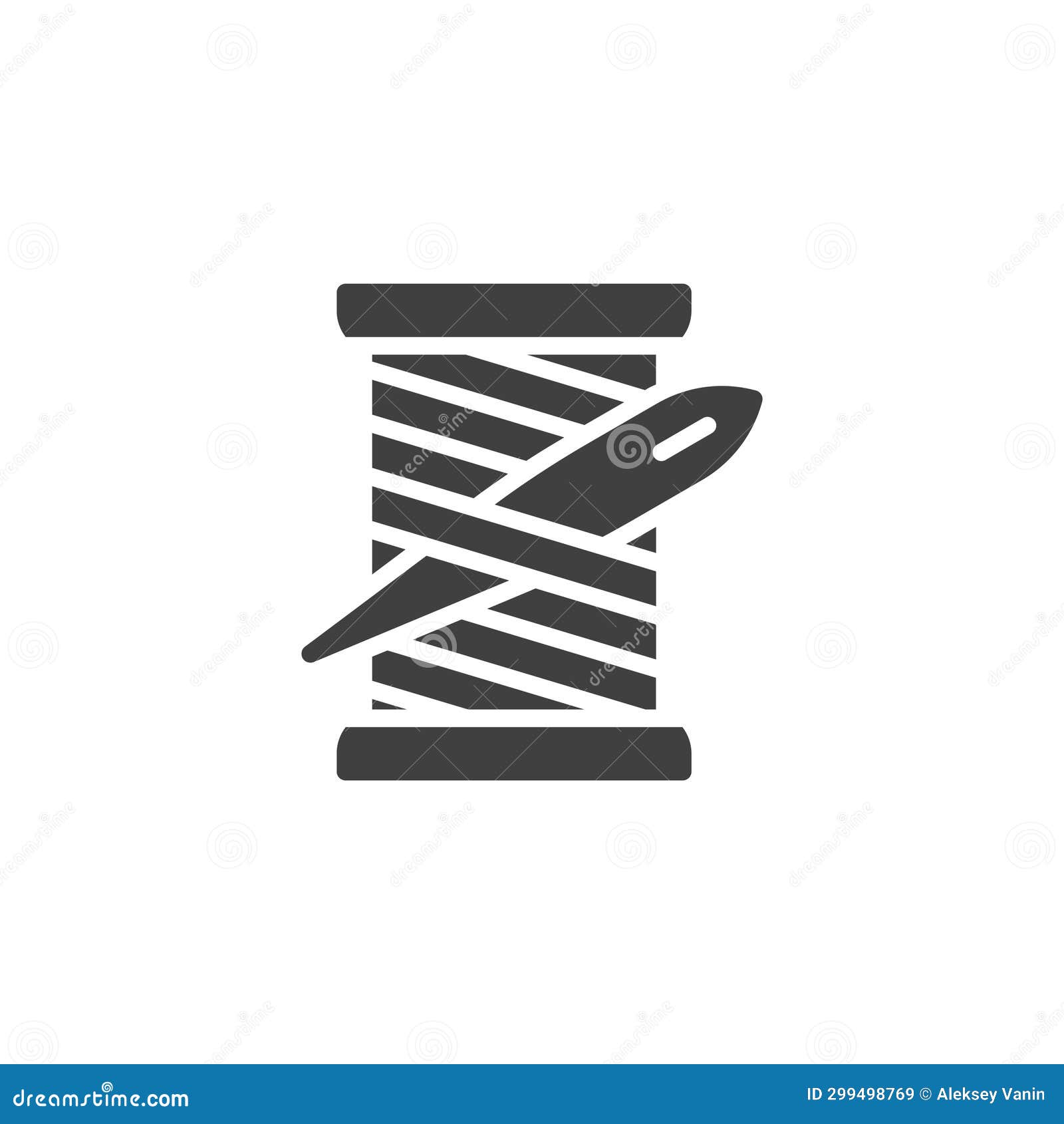 Sewing Needle and Thread Spool Vector Icon Stock Illustration ...