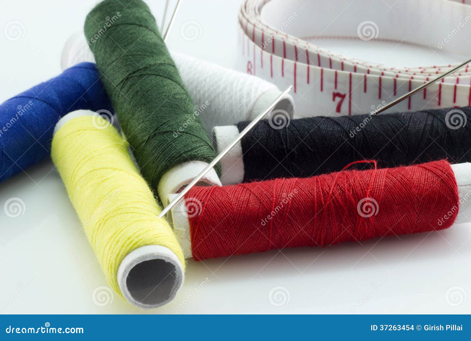 Sewing needle and threads stock photo. Image of garments - 37263454