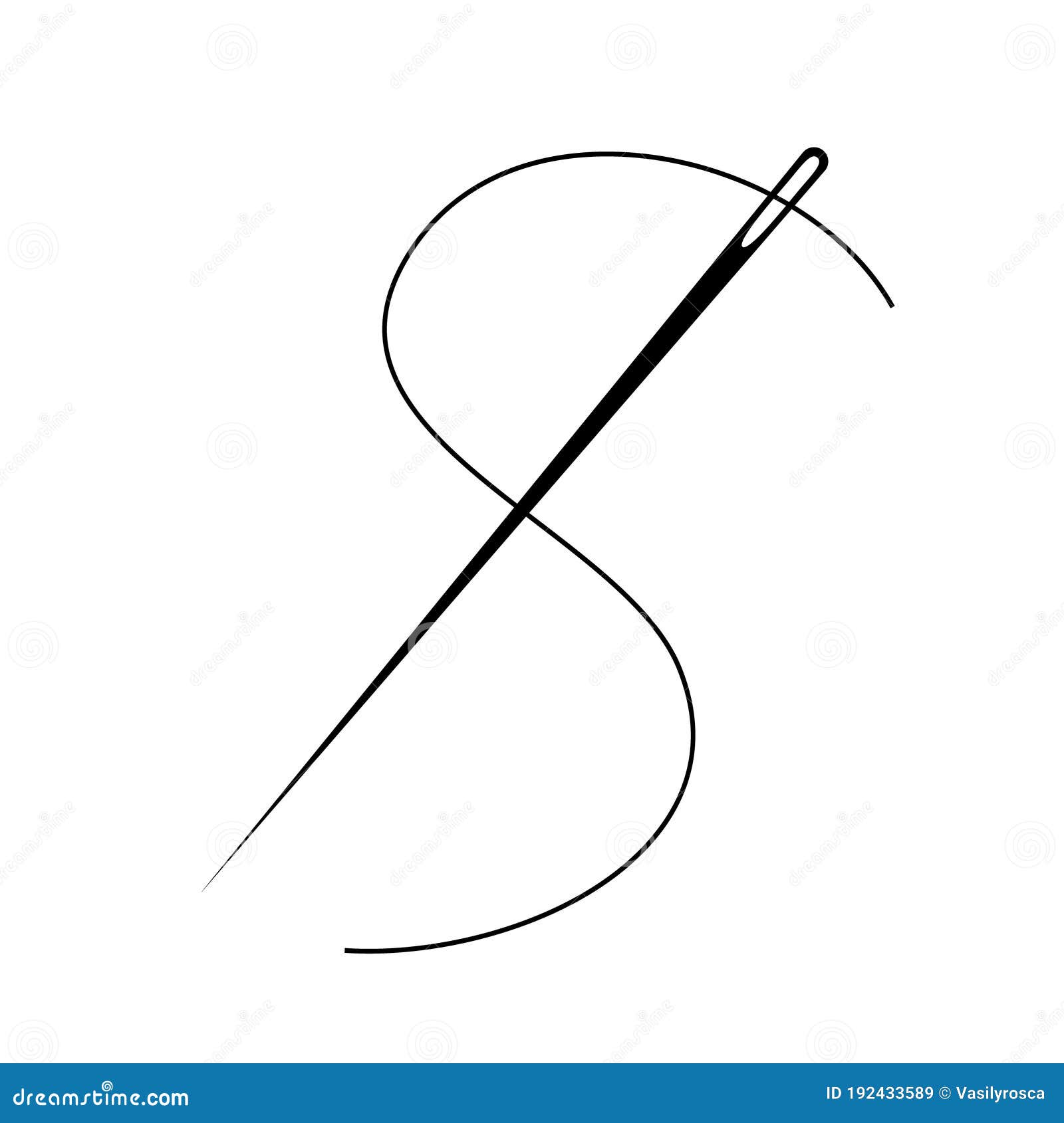 Sewing Needle Vector Icon. Thread Vector Sew Tailor Logo. Isolated ... Sewing Needle Vector Icon. Thread Vector Sew Tailor Logo. Isolated ...
