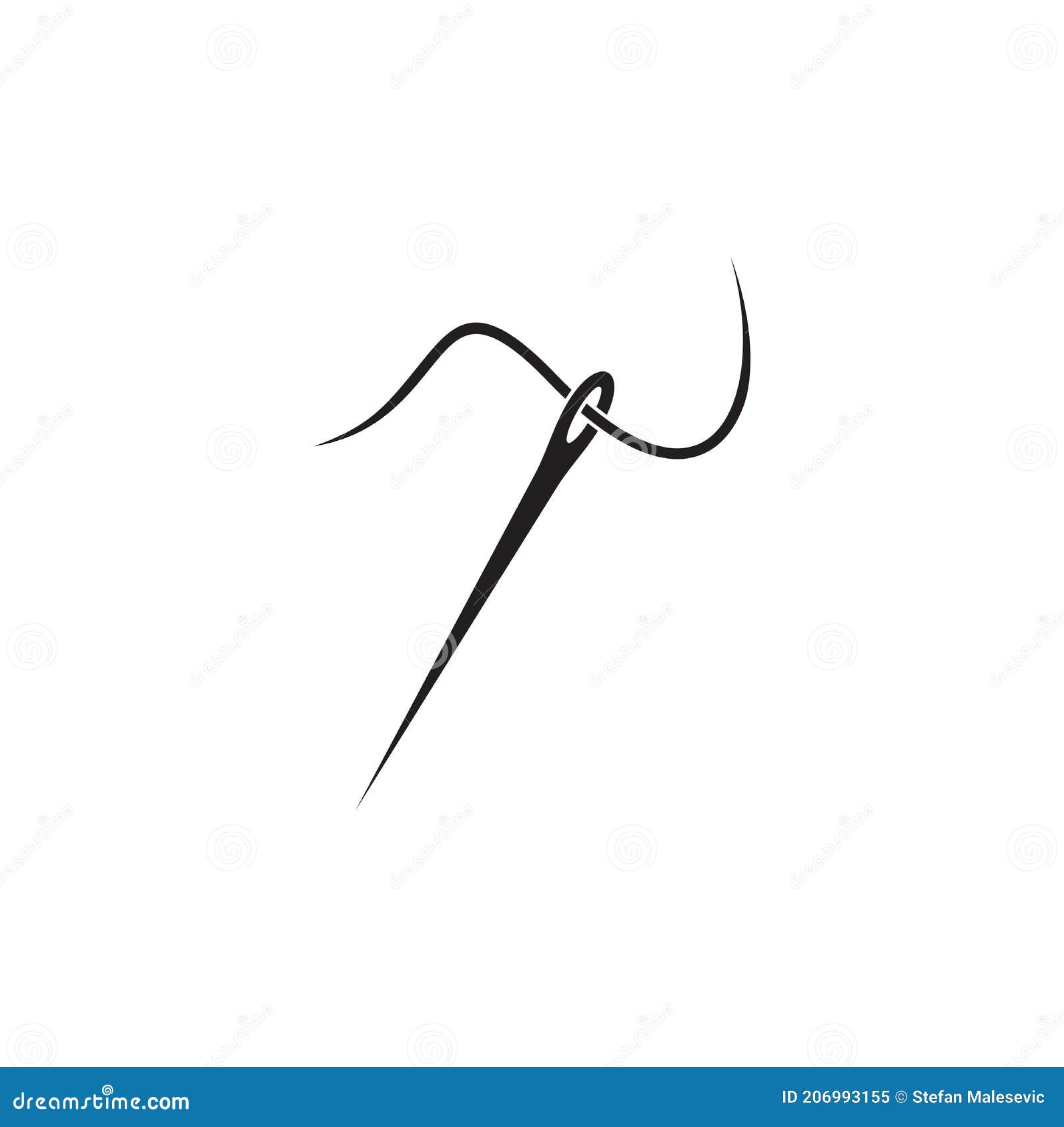 Sewing needle stock vector. Illustration of join, needlework - 206993155