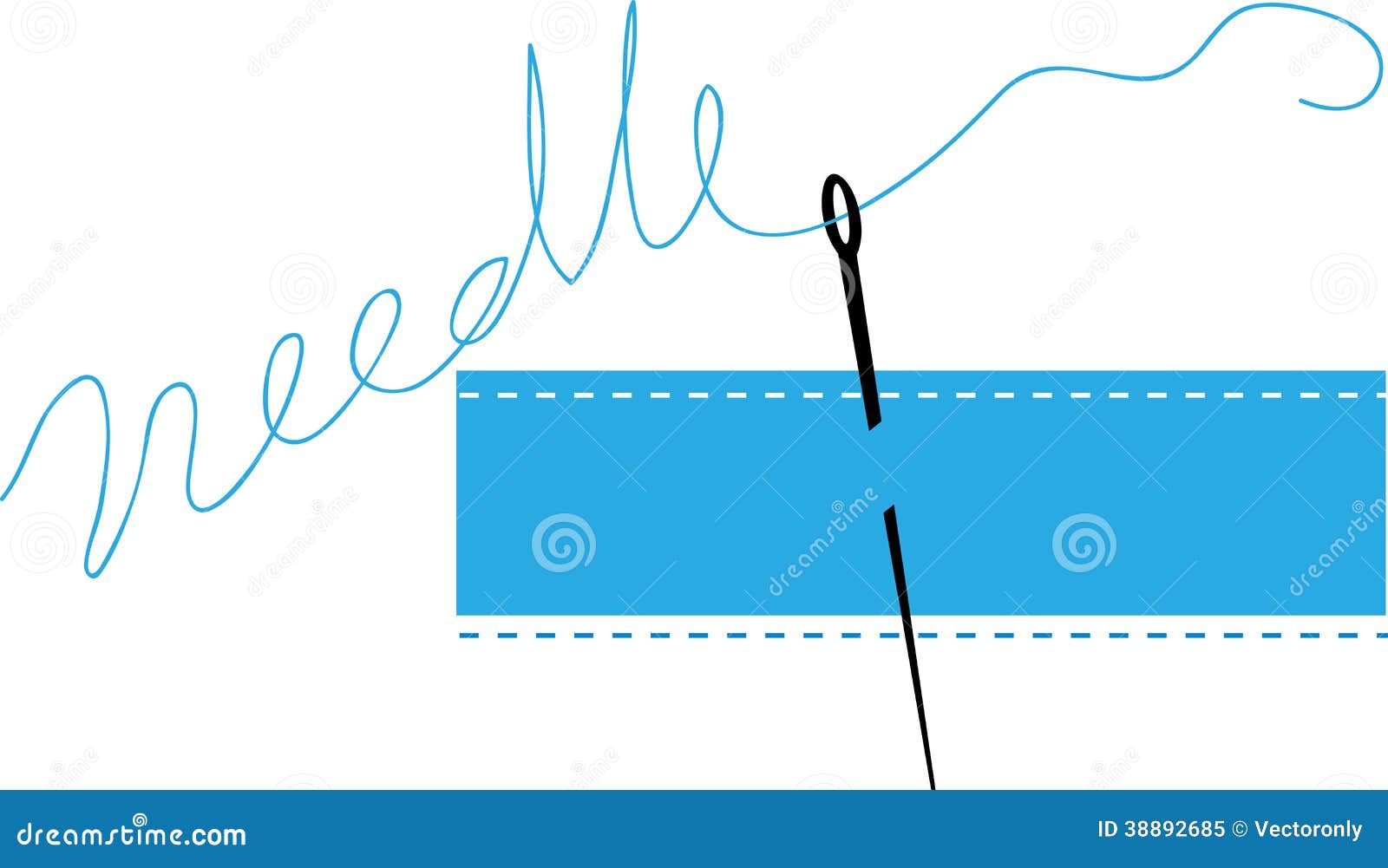 Sewing needle stock vector. Illustration of fine, needle - 38892685