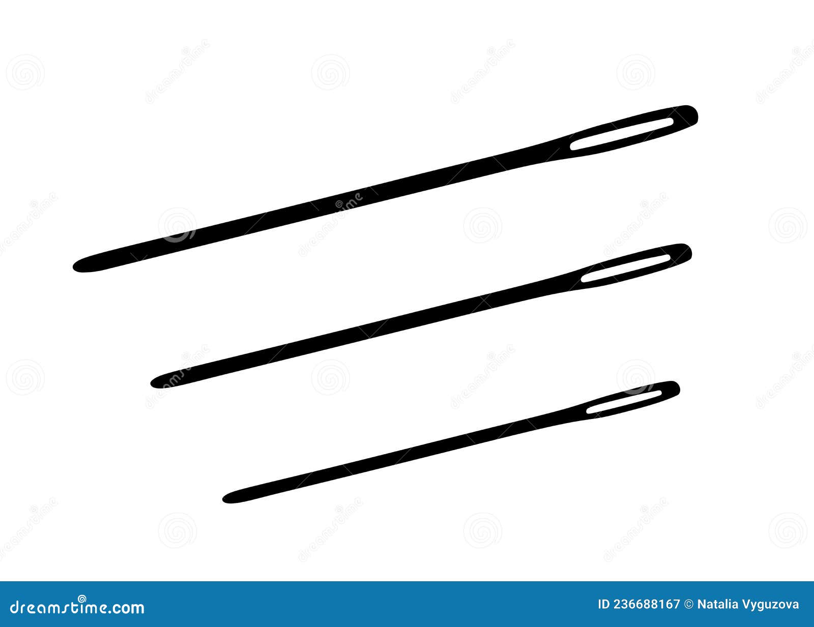 Sewing Needle. Vector Image Stock Illustration - Illustration of vector ...