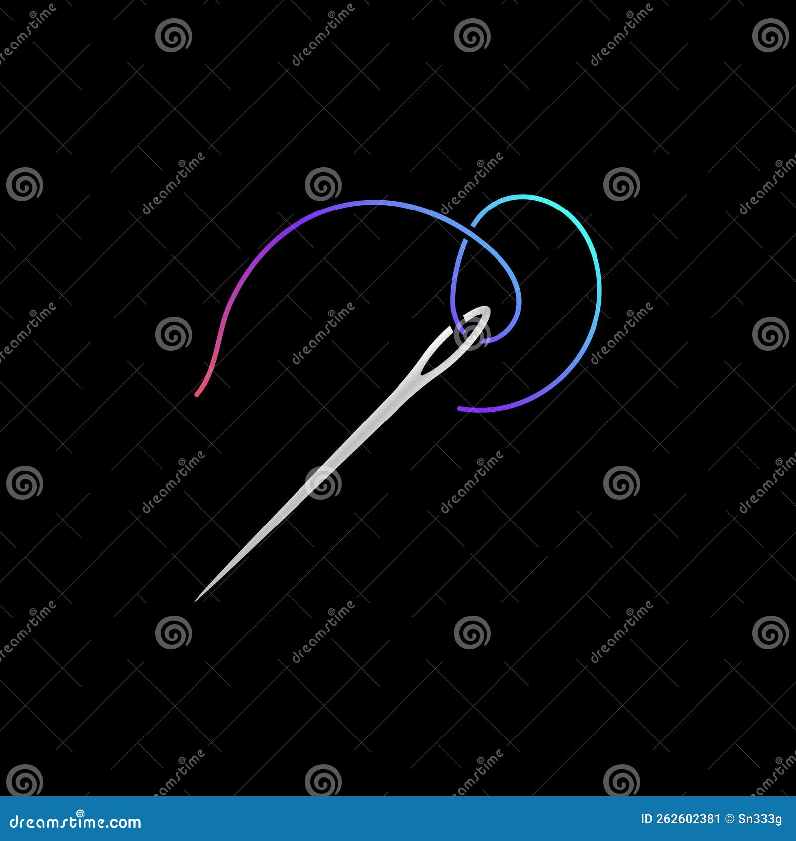 Sewing Needle Vector Modern Colored Icon. Tailoring Concept Sign Stock ...