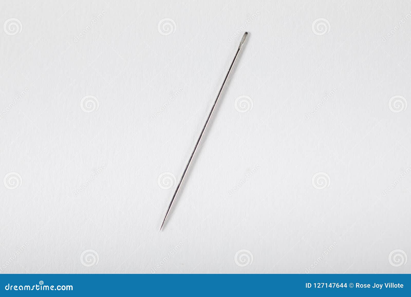 Sewing Needle on a White Isolated Background Stock Photo - Image of ...