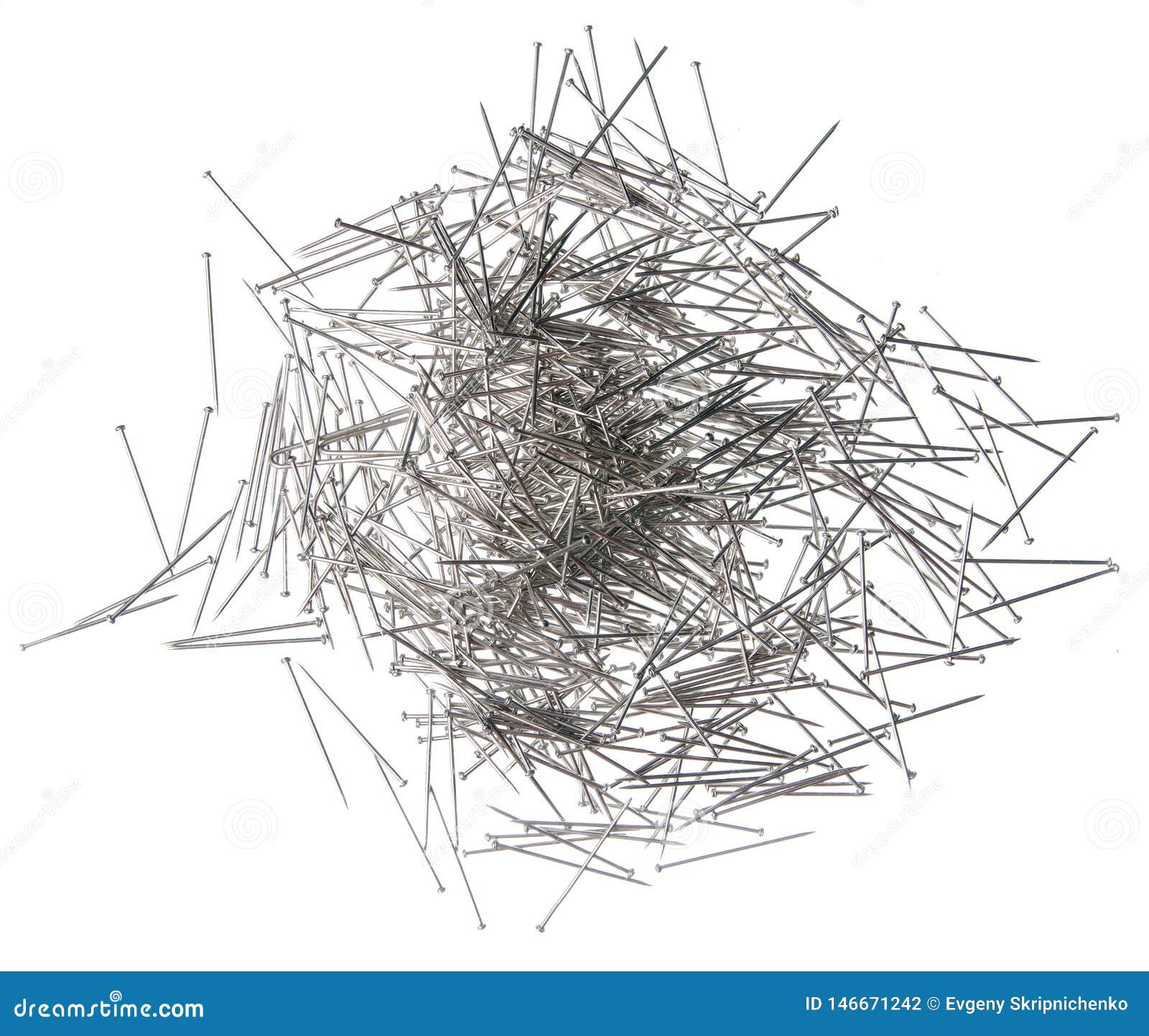 Sewing Needles on a White Background Stock Photo - Image of leisure ...