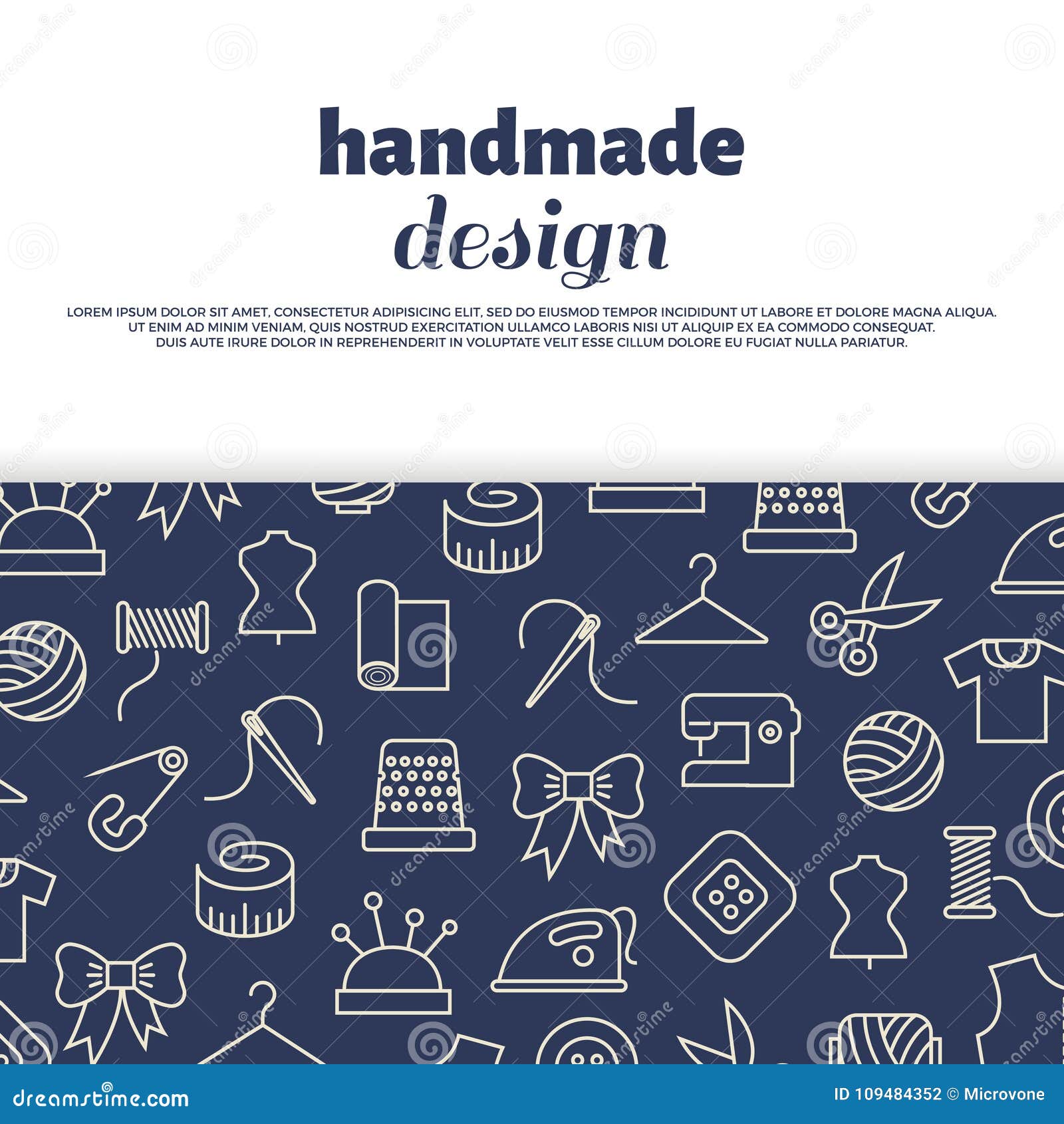 Sewing, Needlework, Handwork Design Stock Vector - Illustration of ...