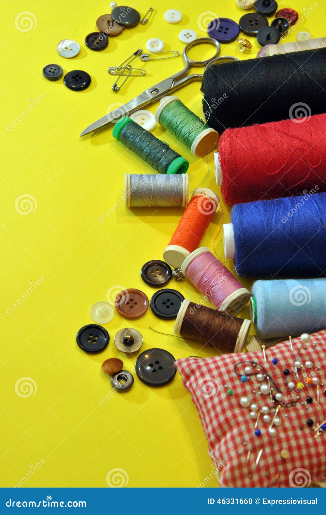 Sewing objects stock photo. Image of vintage, texture - 46331660