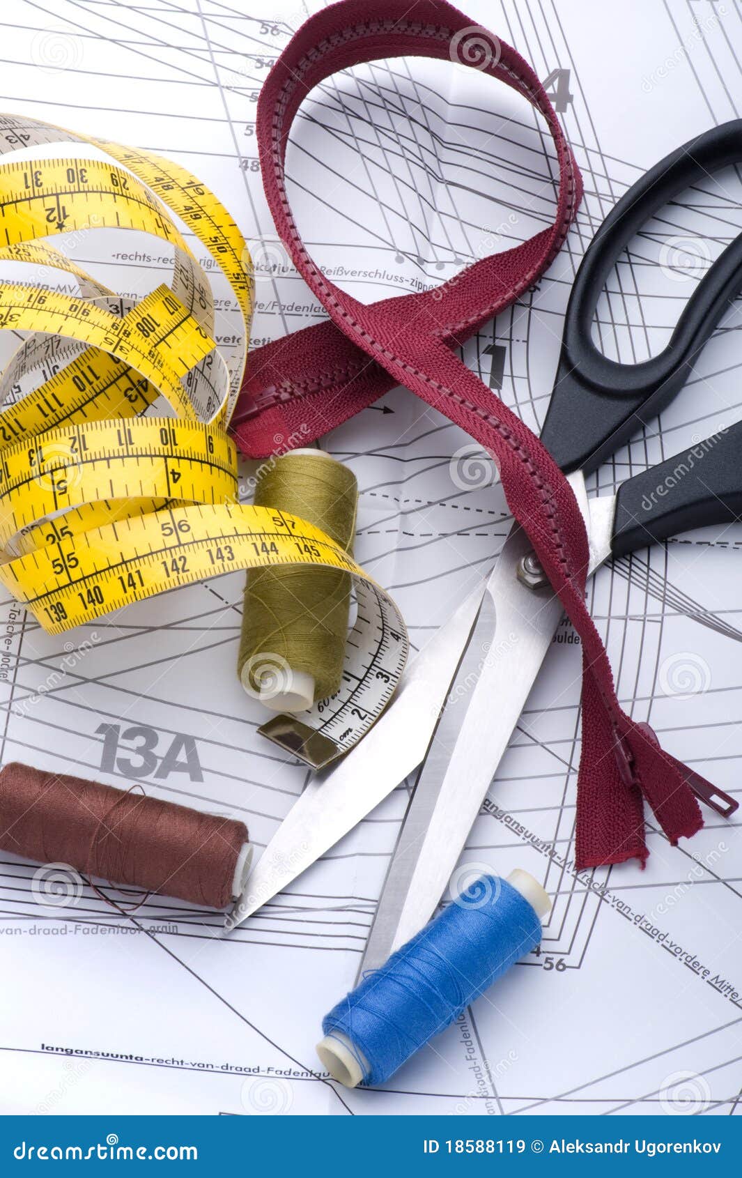 Sewing pattern close up stock image. Image of metal, pattern - 18588119