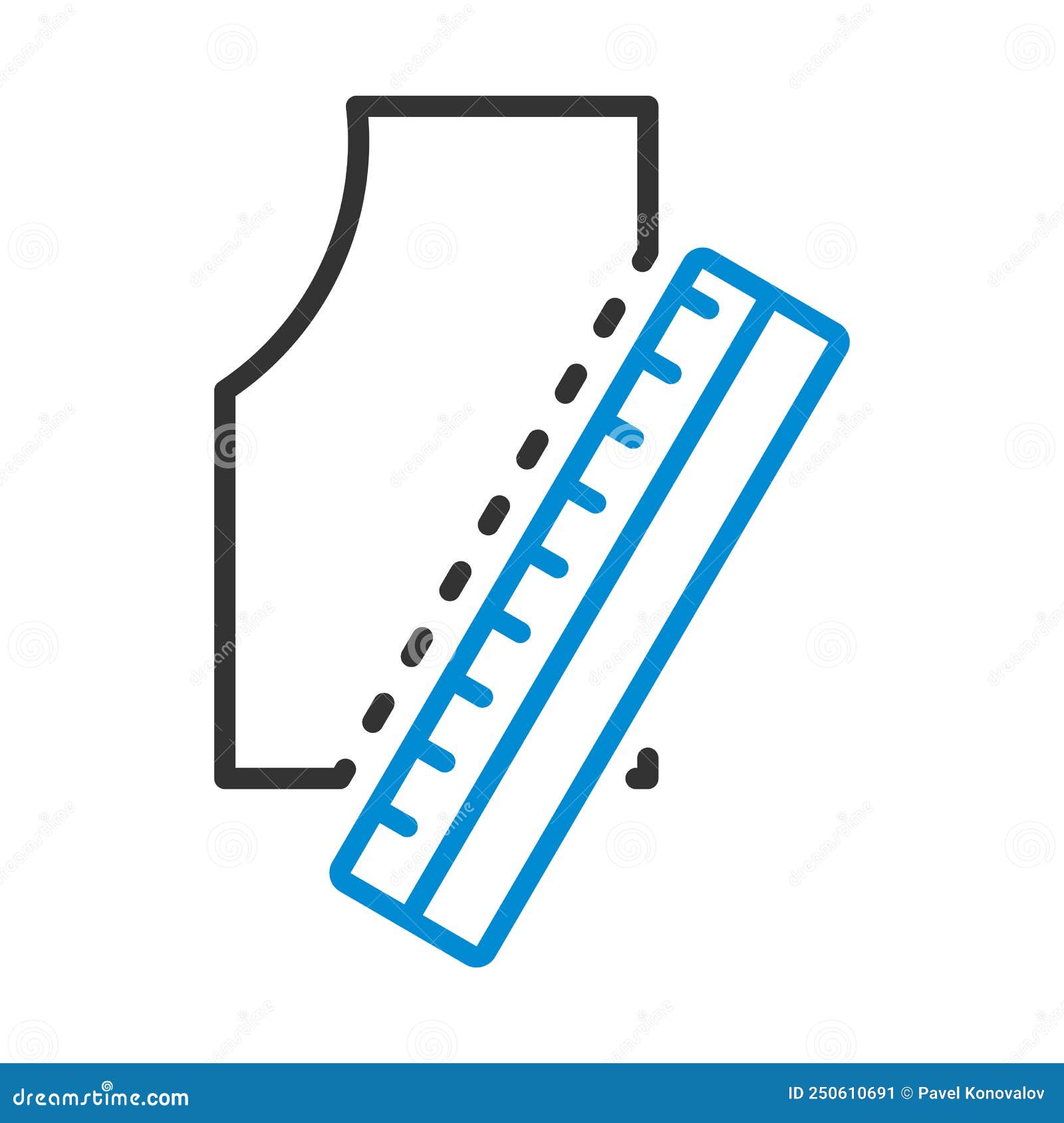 Sewing Pattern Icon stock vector. Illustration of scheme - 250610691