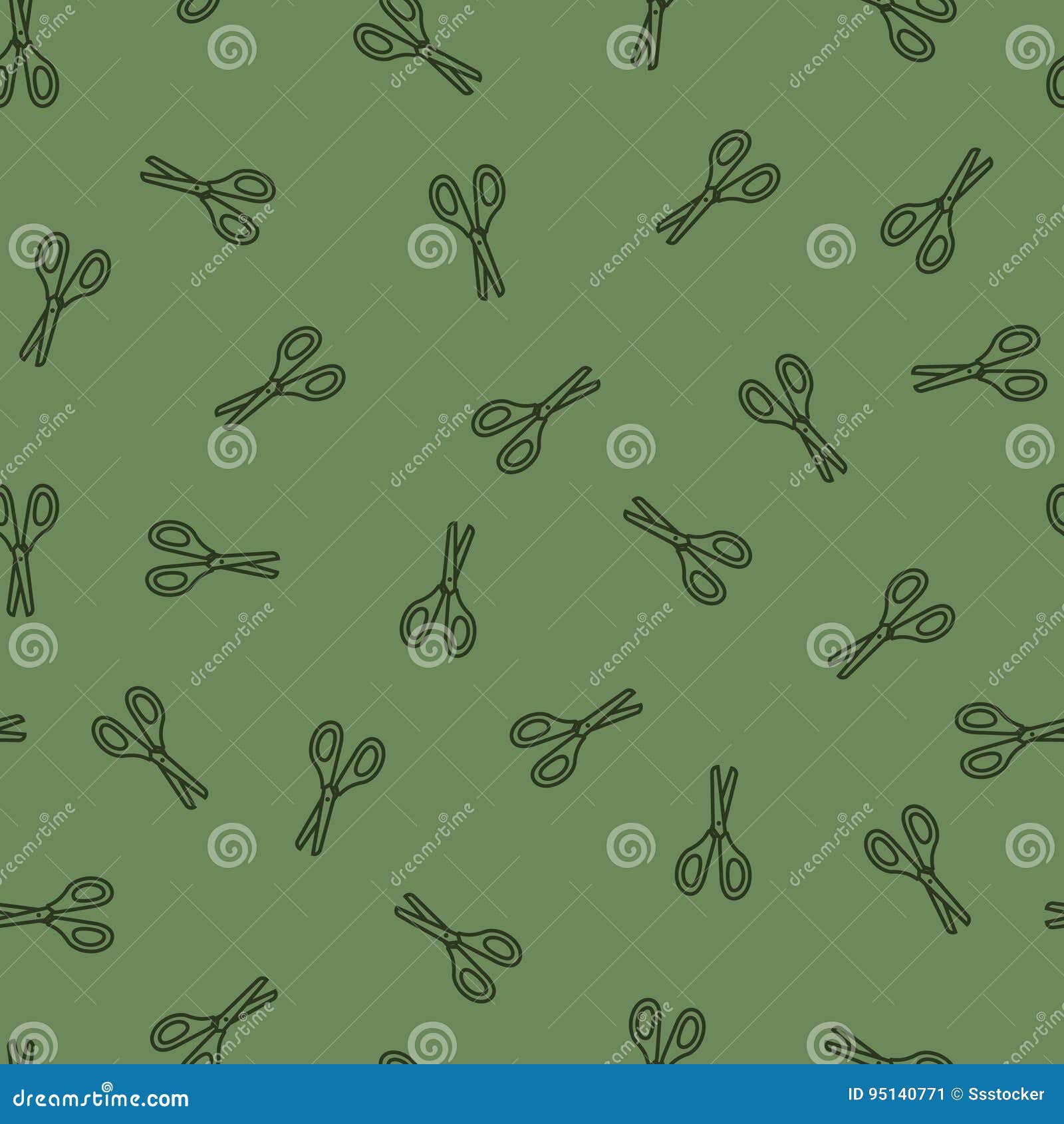 Outline Scissors Vector Icon. Isolated Black Simple Line Element ...