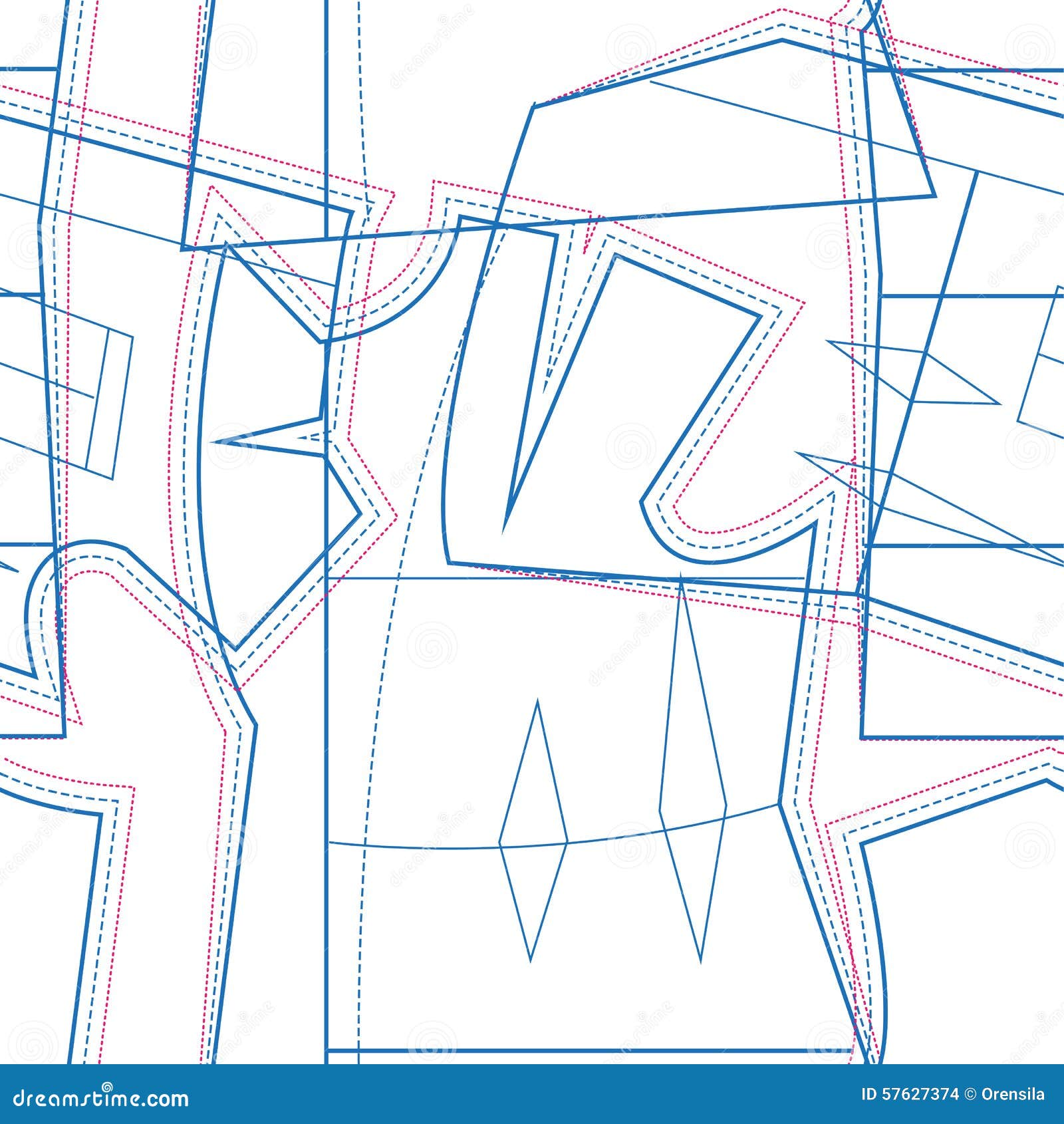 Sewing Pattern. Seamless Texture Stock Vector - Illustration of ...