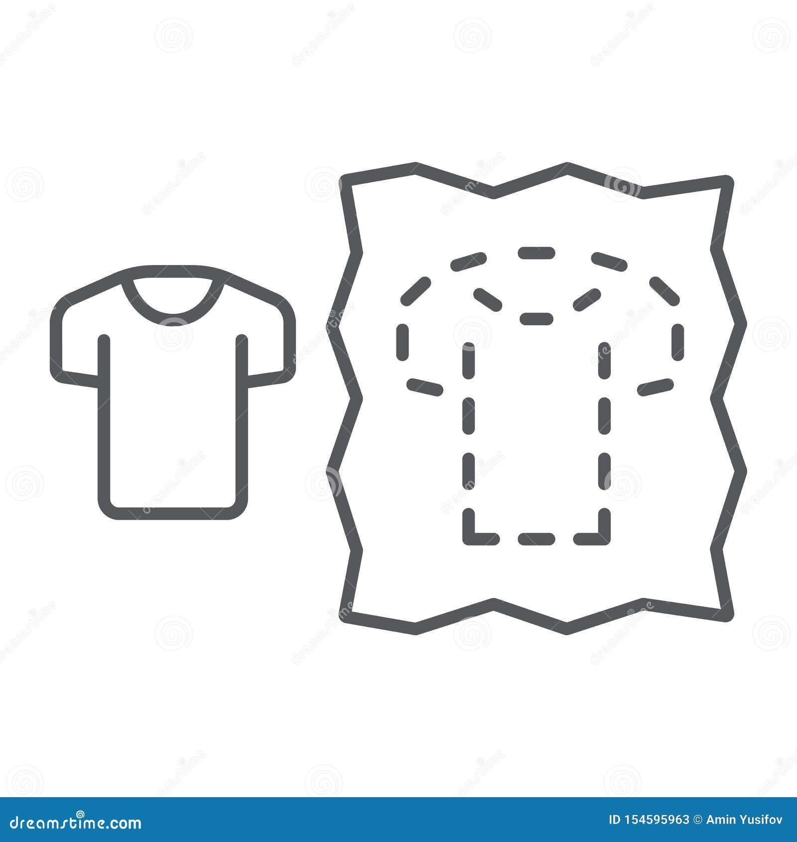 Sewing Pattern Thin Line Icon, Dressmaking and Sew, Clothing Pattern ...