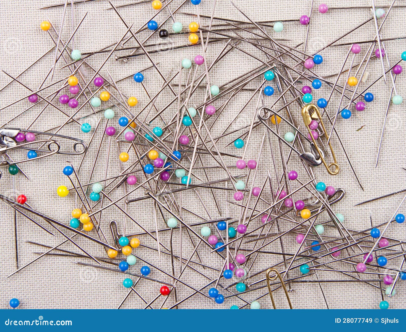 Sewing pins stock image. Image of material, rustic, objects - 28077749