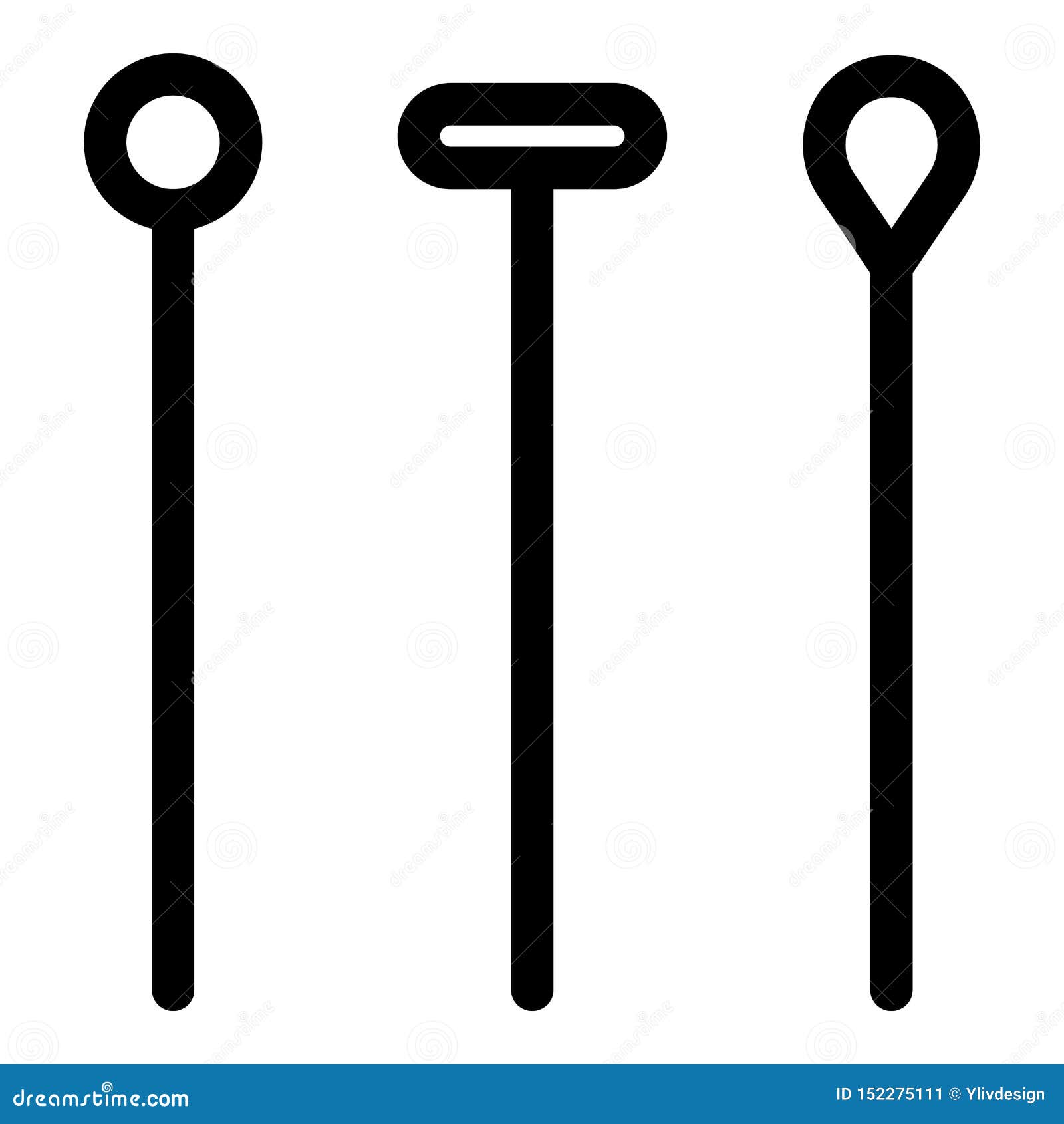 Sewing Pins Icon, Outline Style Stock Vector - Illustration of fashion ...