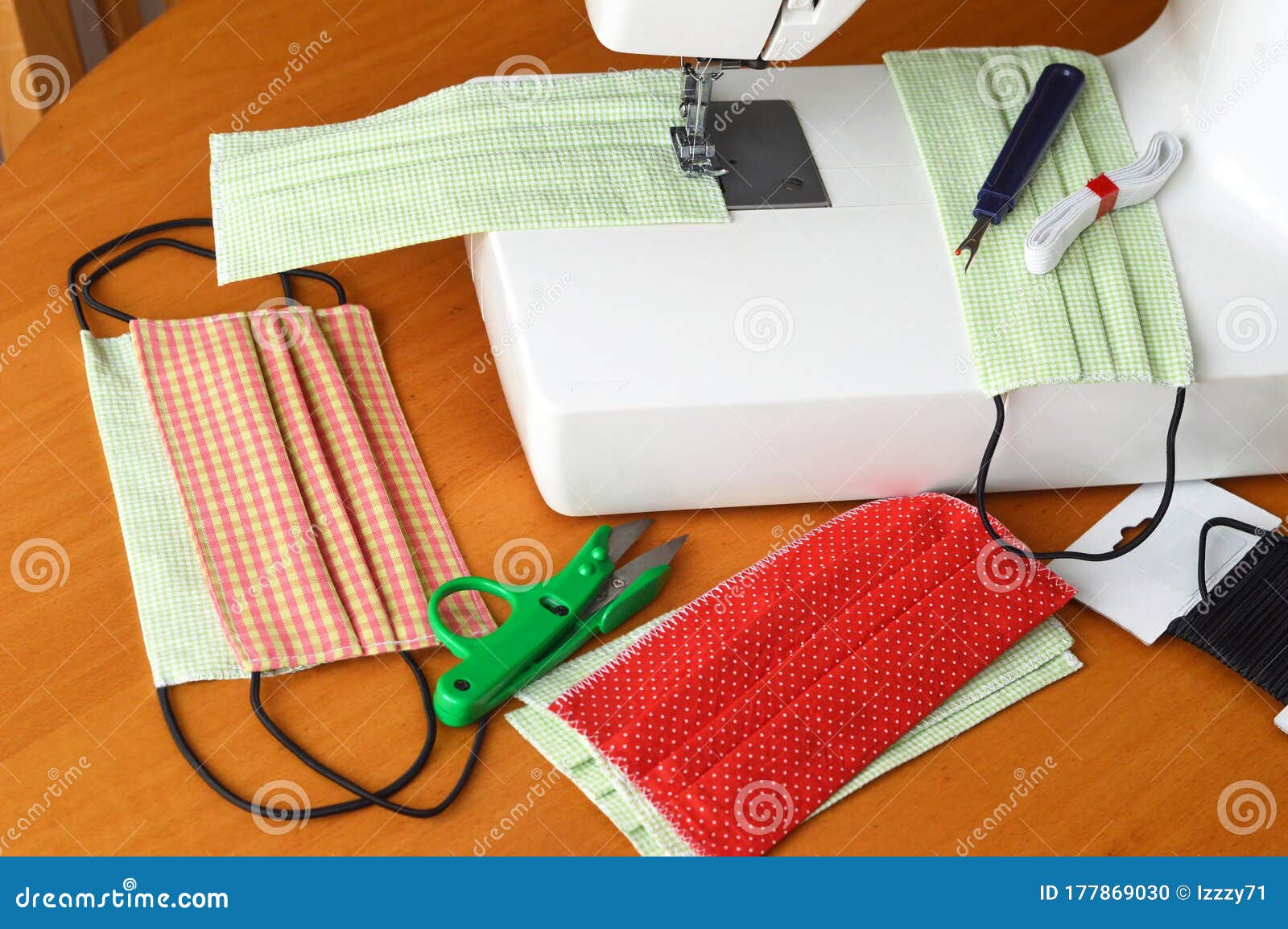 Sewing Protective Cotton Medical Mask Stock Photo - Image of hygiene ...