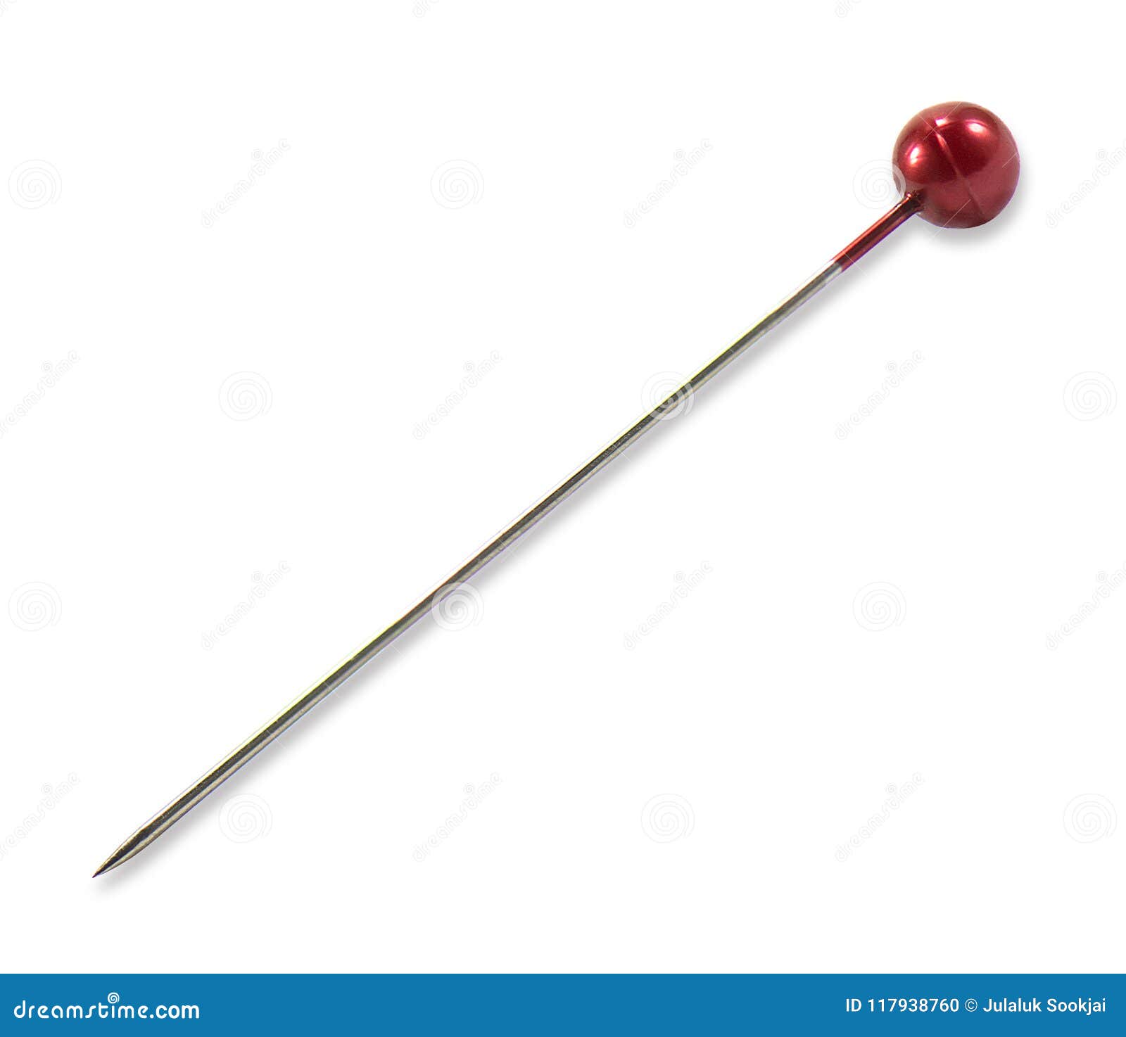 Sewing Push Pin on White Background Stock Photo - Image of craft, sharp ...
