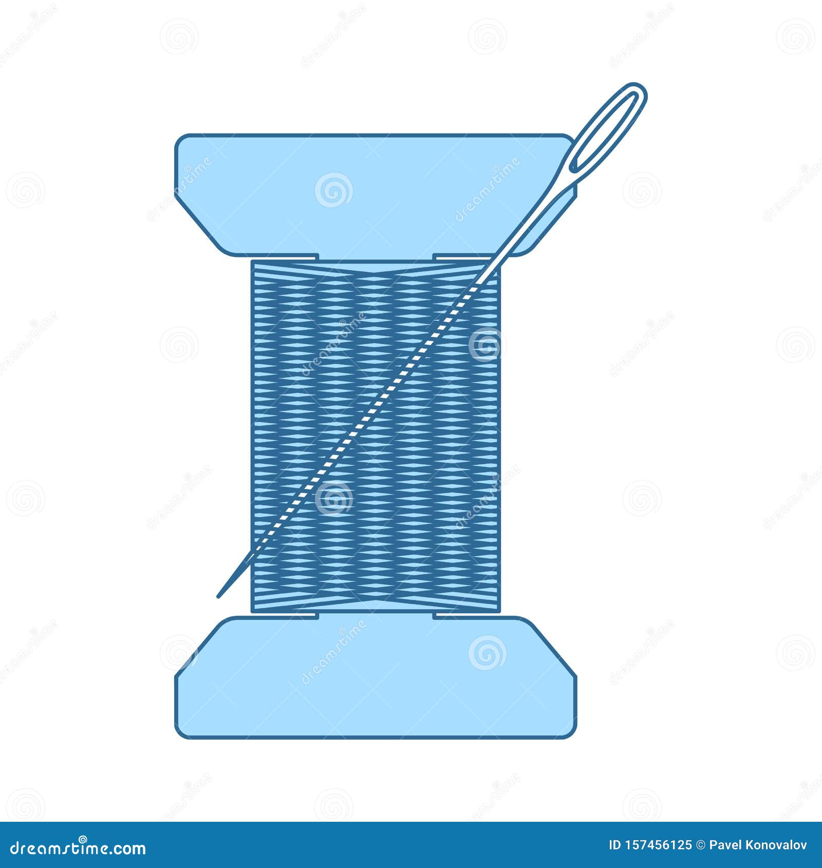 Sewing Reel with Thread Icon Stock Vector - Illustration of cotton ...