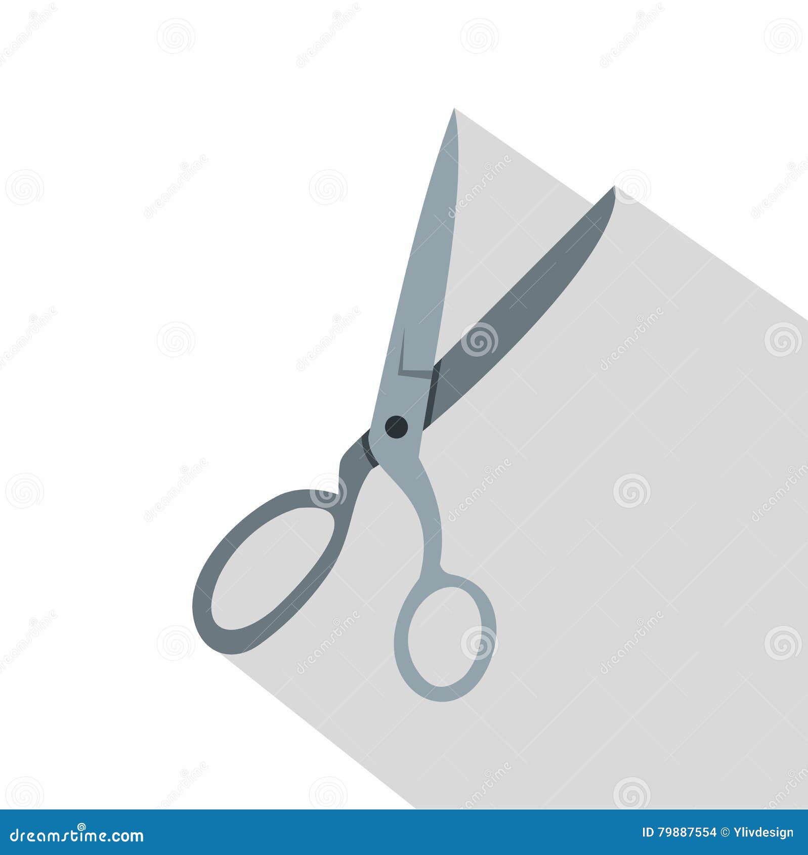 Sewing Scissors Icon, Flat Style Stock Vector - Illustration of quality ...