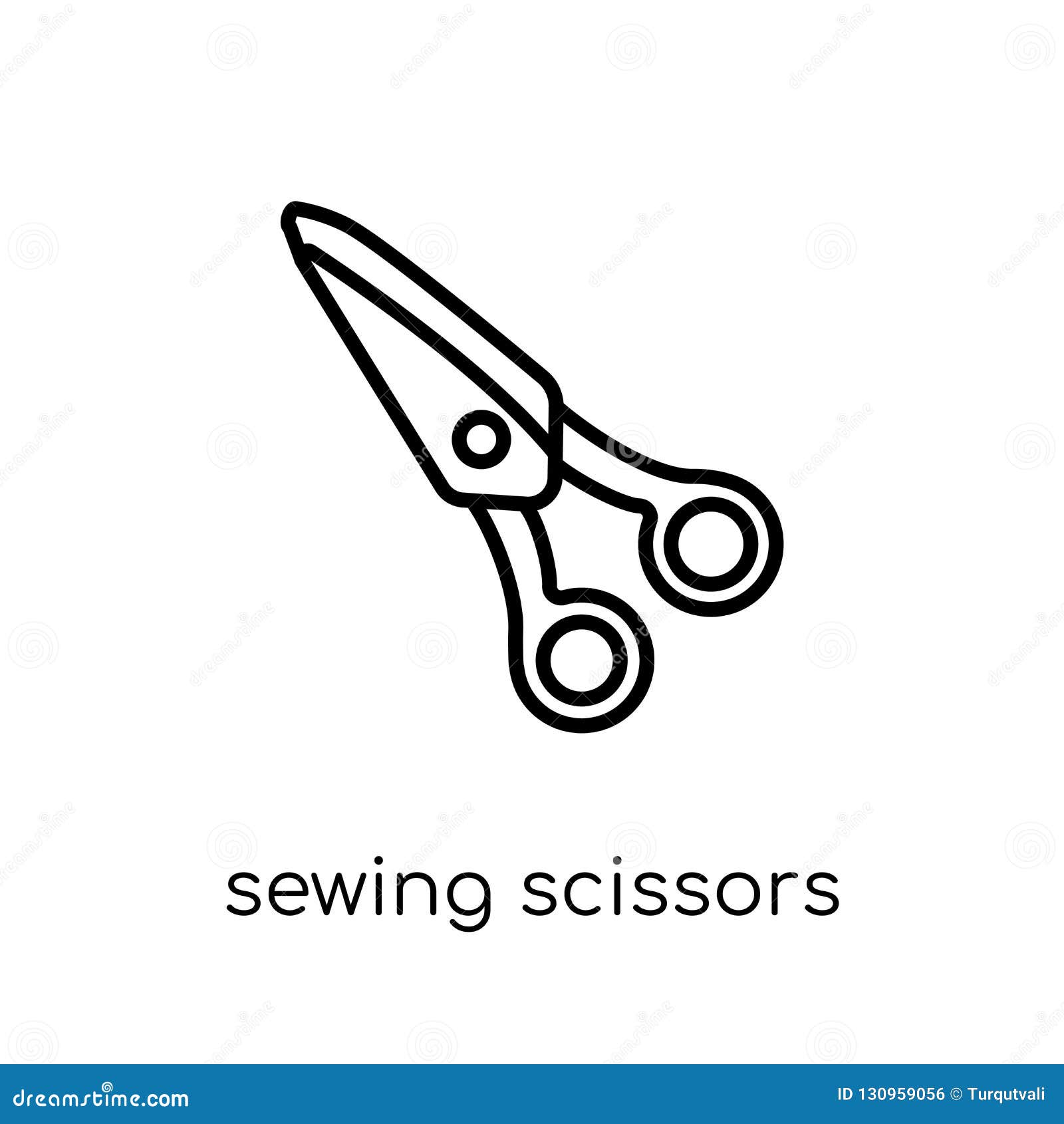 Sewing Scissors Icon from Sew Collection. Stock Vector - Illustration ...