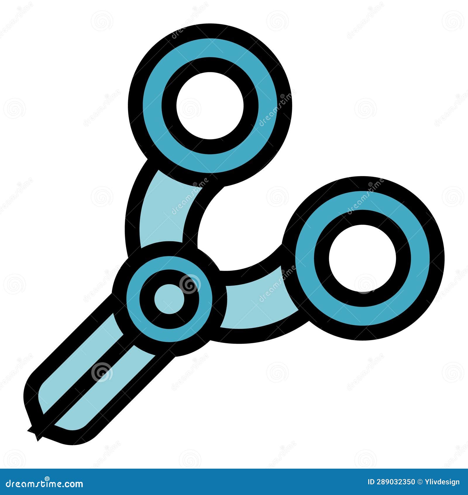 Sewing Scissors Icon Vector Flat Stock Illustration - Illustration of ...