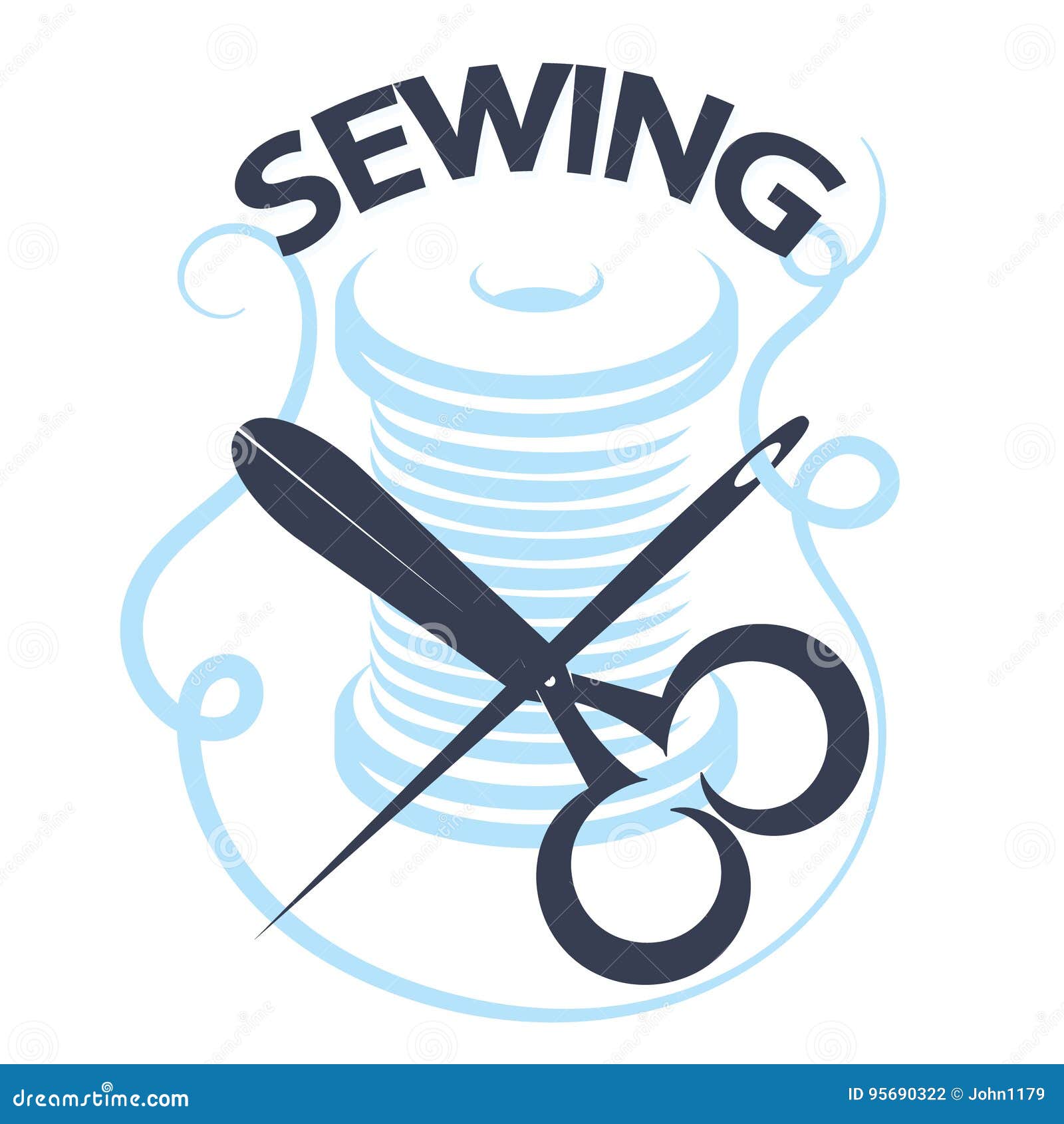 Sewing service vector stock vector. Illustration of logo - 95690322