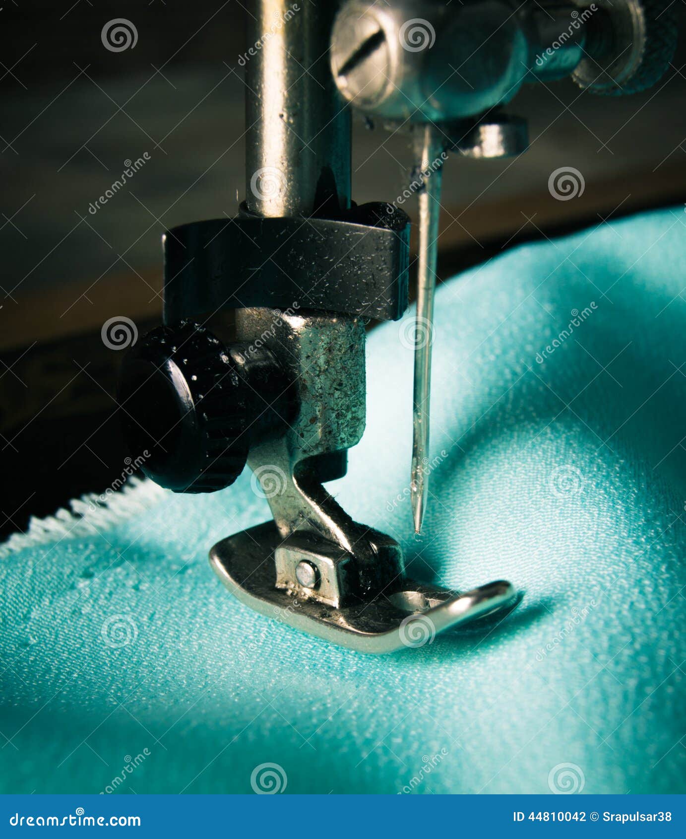Sewing. Sewing Machine and Tools. Stock Photo - Image of fabric ...
