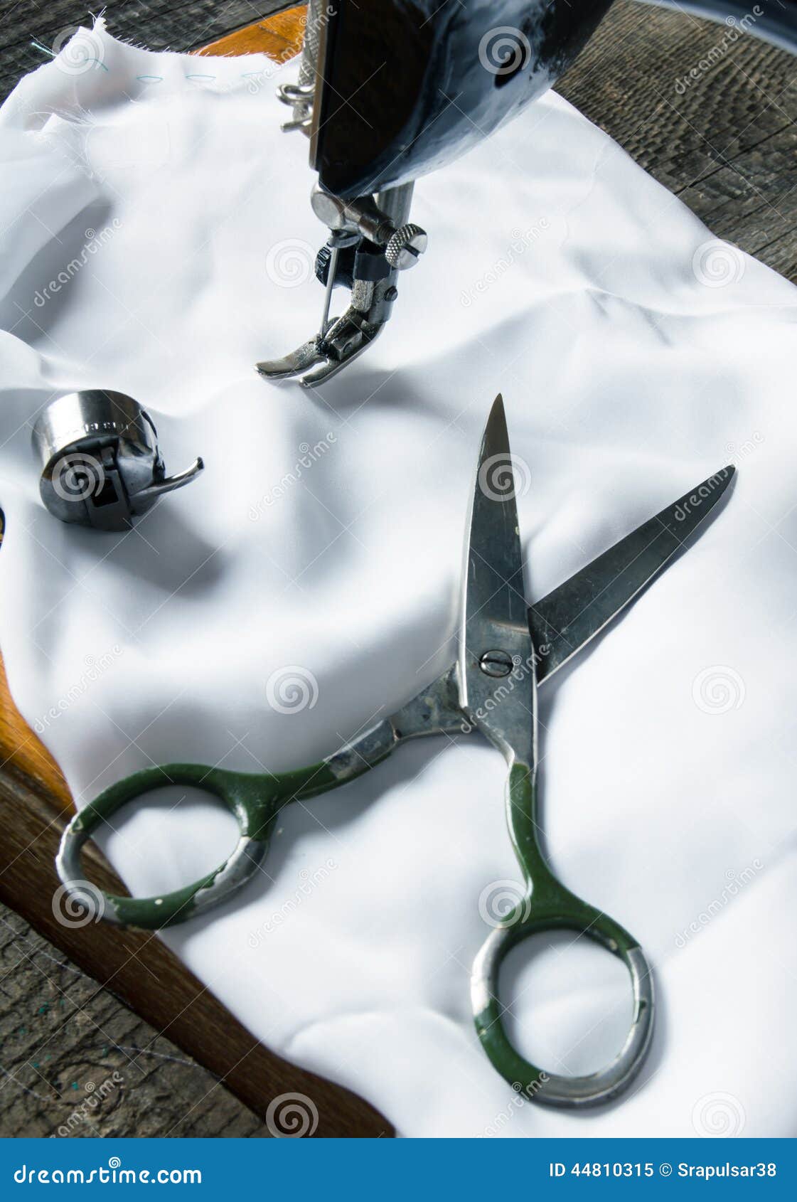 Sewing. Sewing Machine and Tools. Stock Image - Image of closeup ...