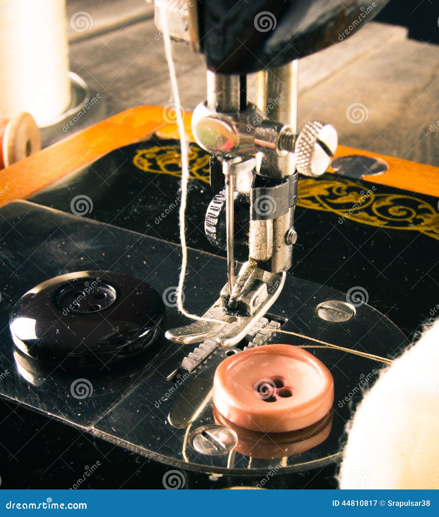 Sewing. Sewing Machine and Tools. Stock Image - Image of metal ...