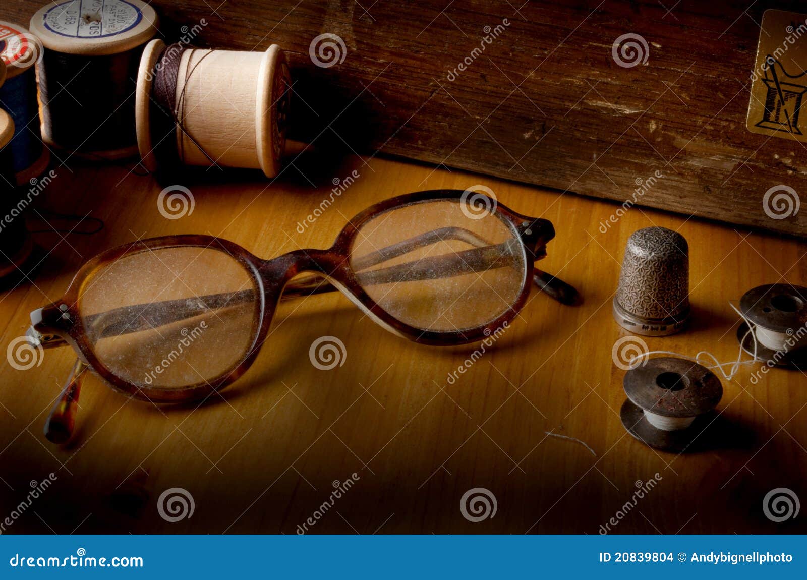 Sewing still life stock photo. Image of cotton, thimble - 20839804