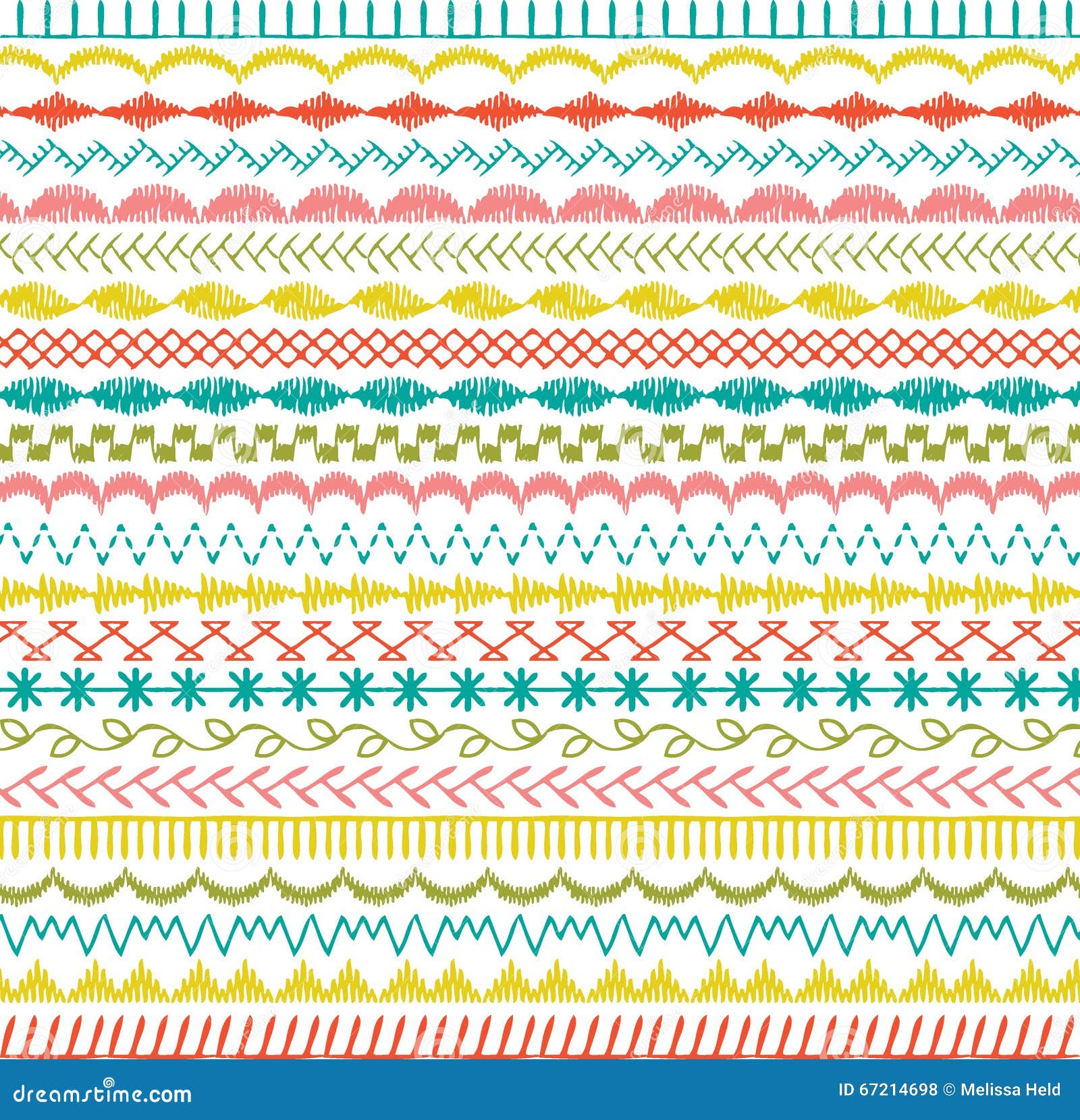 Sewing stitch borders stock illustration. Illustration of edge - 67214698