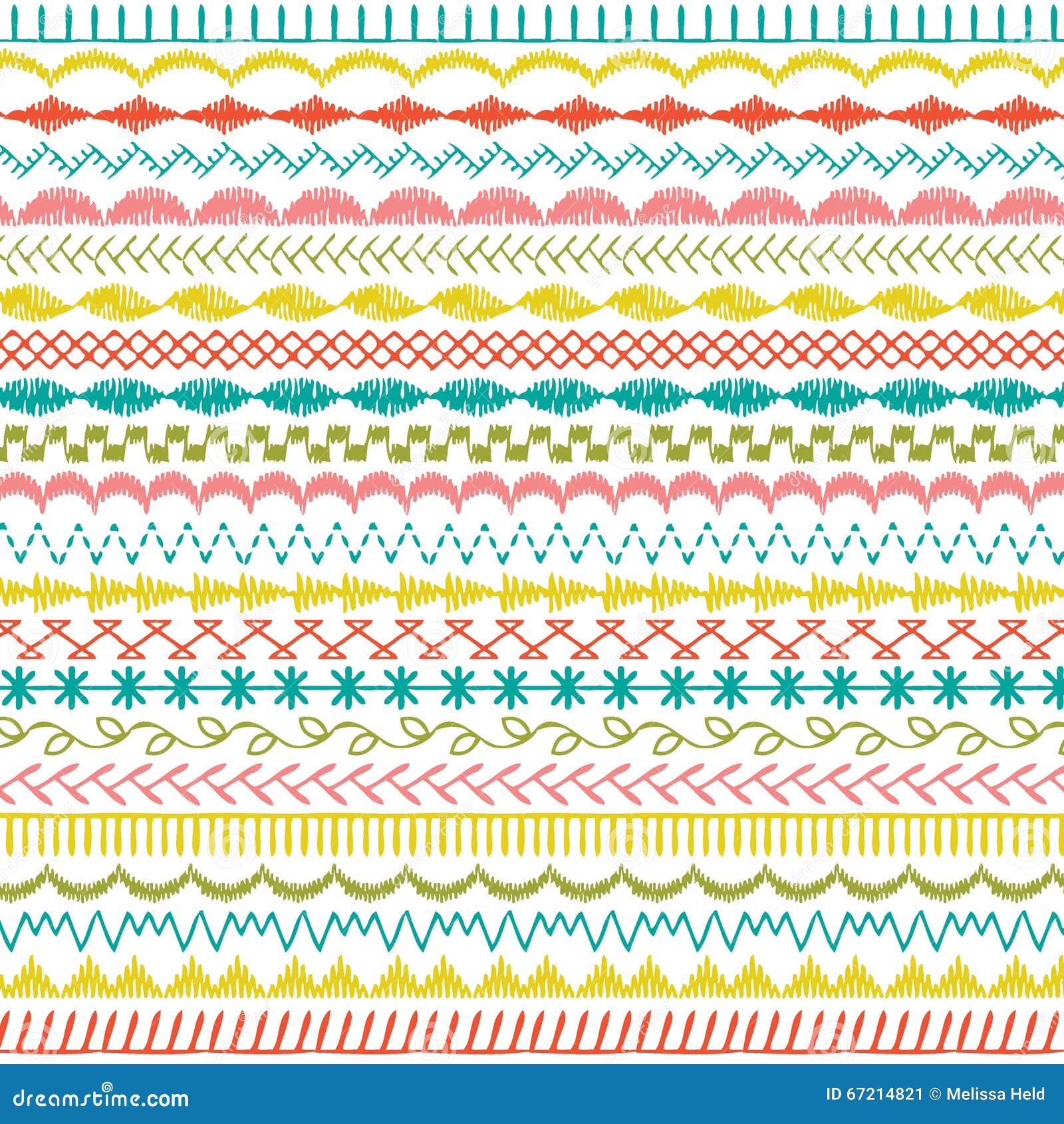 Sewing stitch borders stock illustration. Illustration of border - 67214821