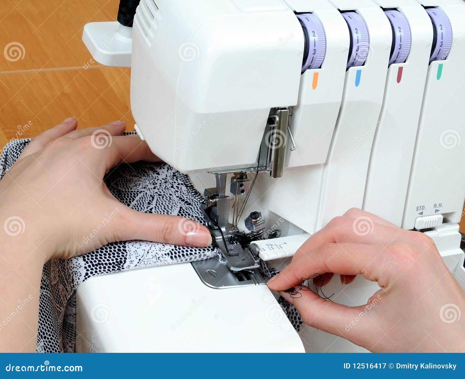 Sewing on the Stitching Machine Stock Image - Image of craft, clothes ...