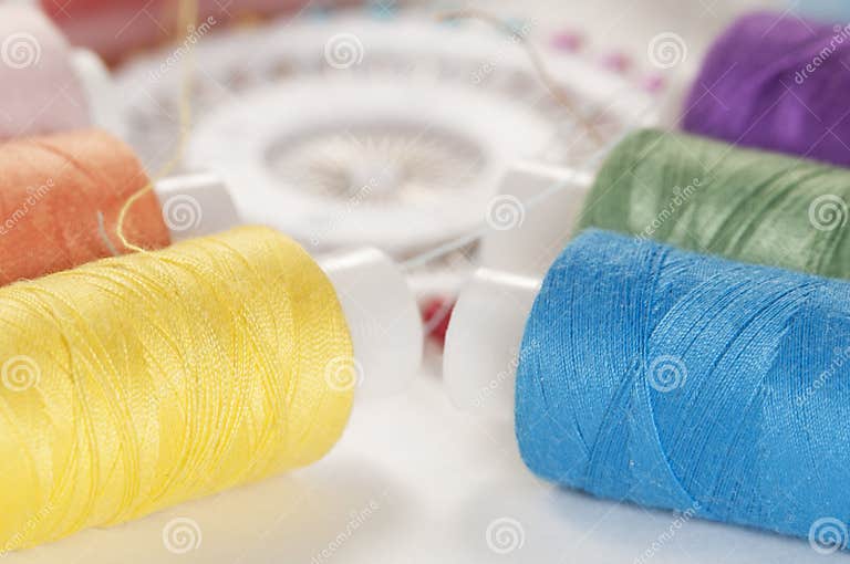 Sewing strings stock image. Image of bright, color, needle - 50071919