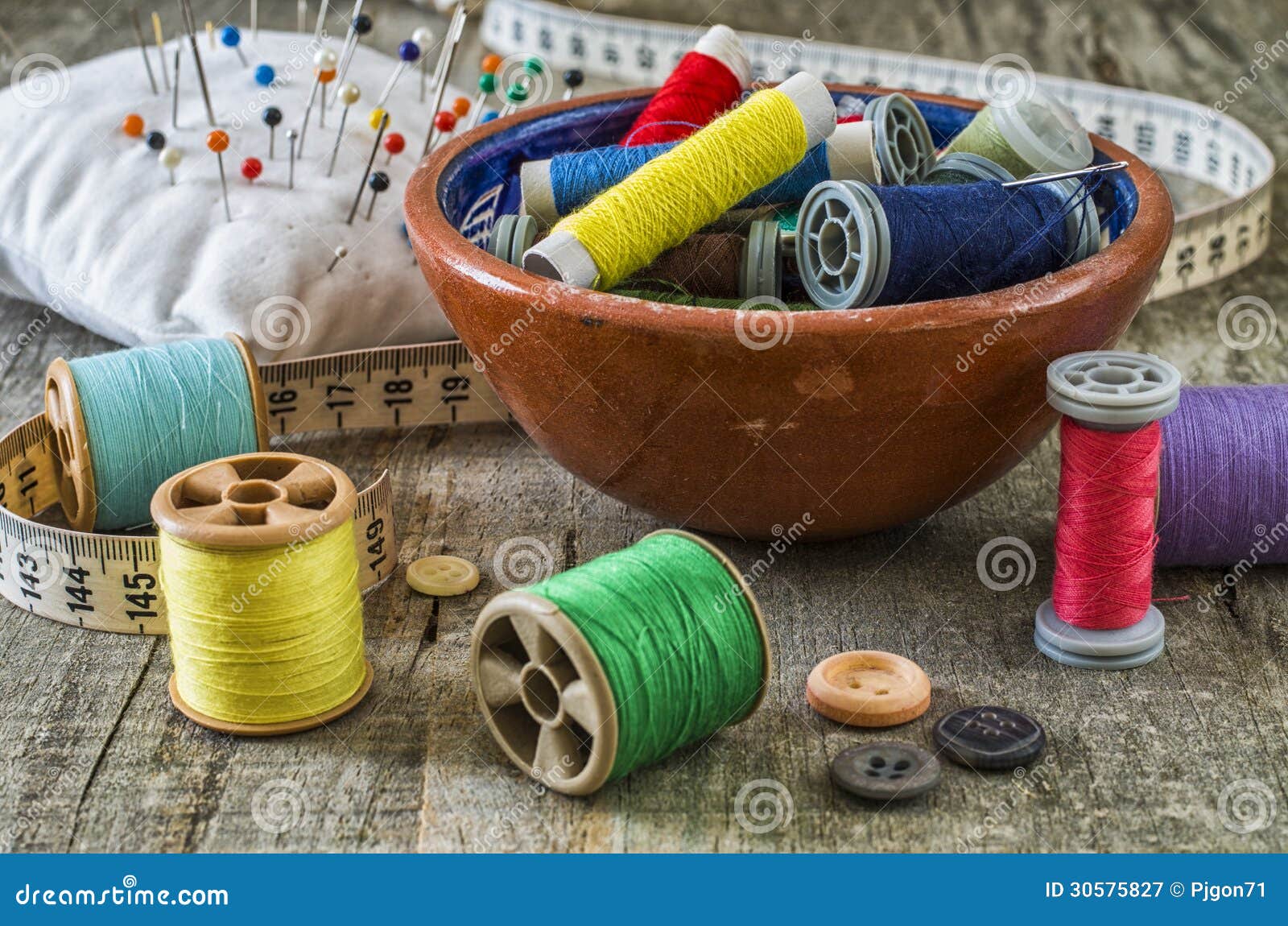 Sewing supplies stock image. Image of article, cloth - 30575827
