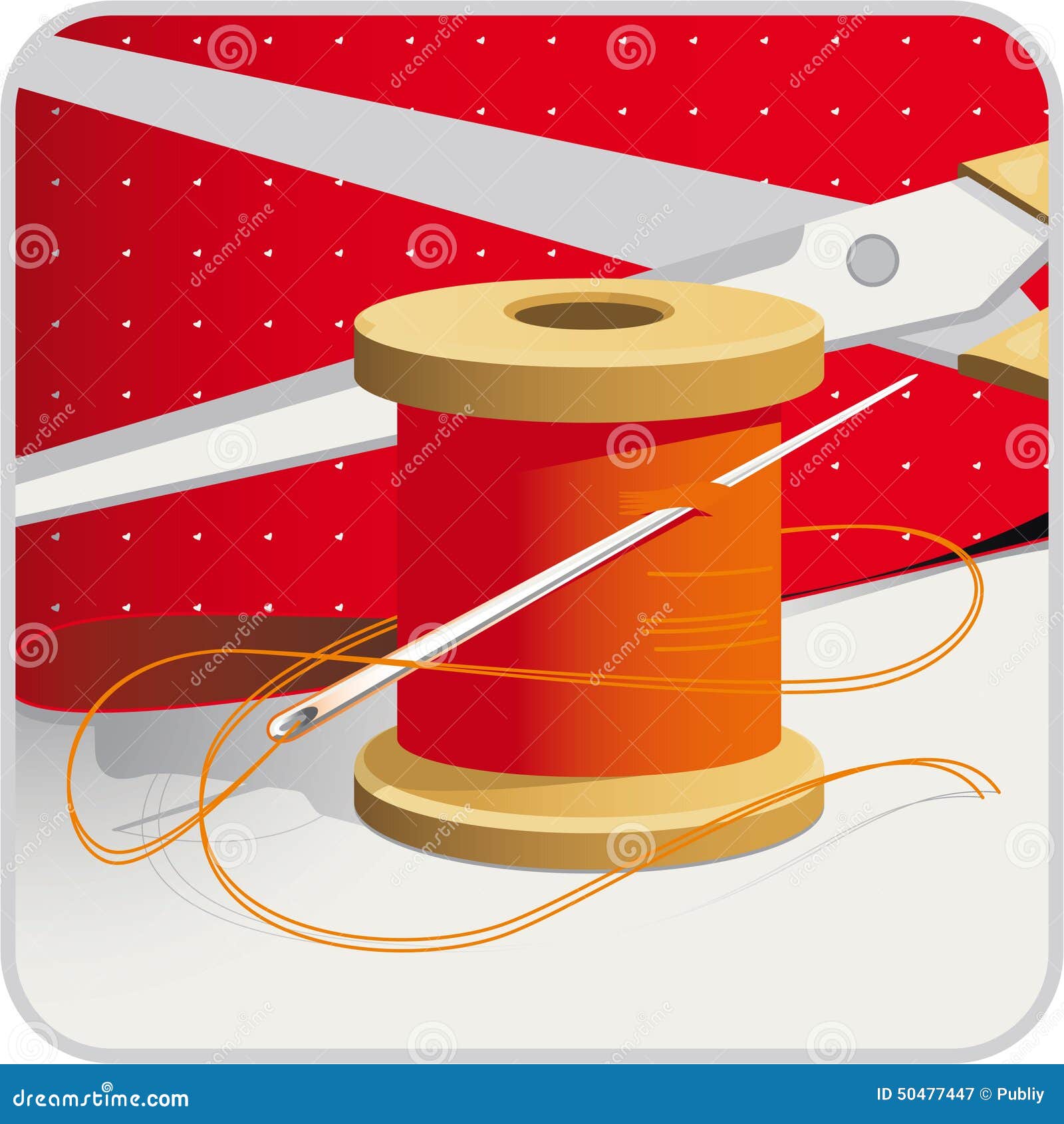 Sewing Supplies stock vector. Illustration of calico - 50477447